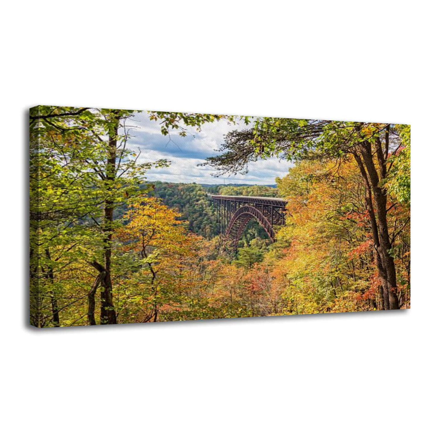 Canvas Wall Art New River Gorge Bridge West Virginia Wall Decor for ...