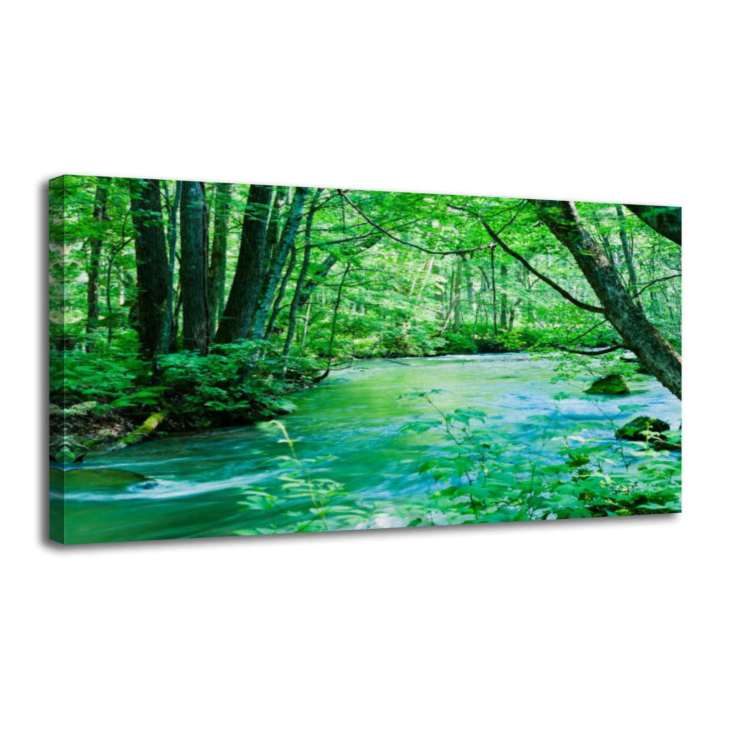 Canvas Wall Art Peaceful Mountain Stream Scene Japan Wall Decor for ...