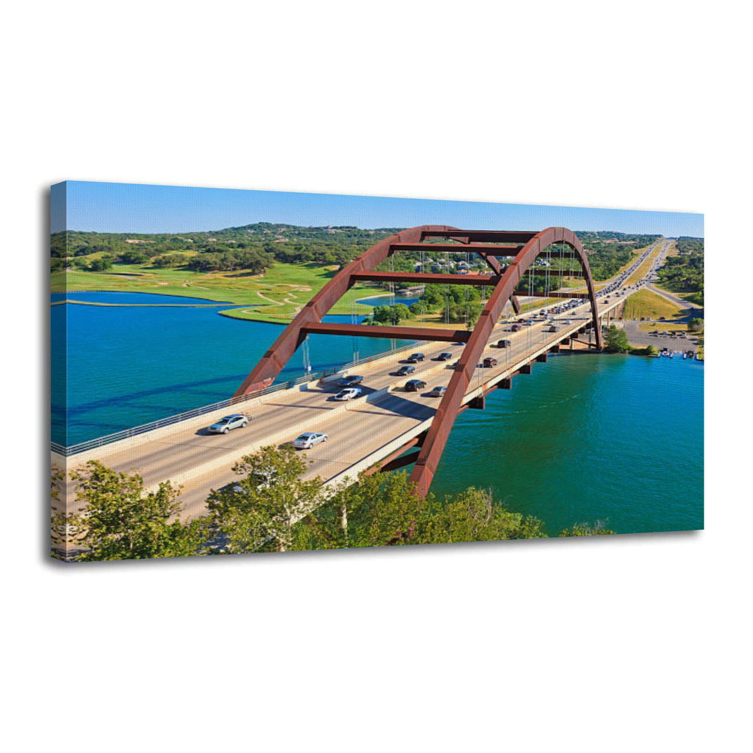 Canvas Wall Art Pennybacker bridge Austin Texas Wall Decor for Living ...
