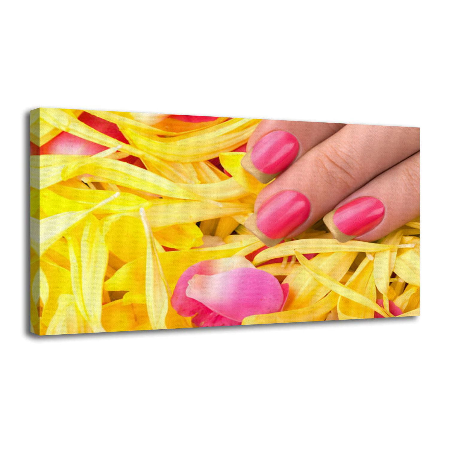 Canvas Wall Art Pink nail polish Wall Decor for Living Room Bathroom ...