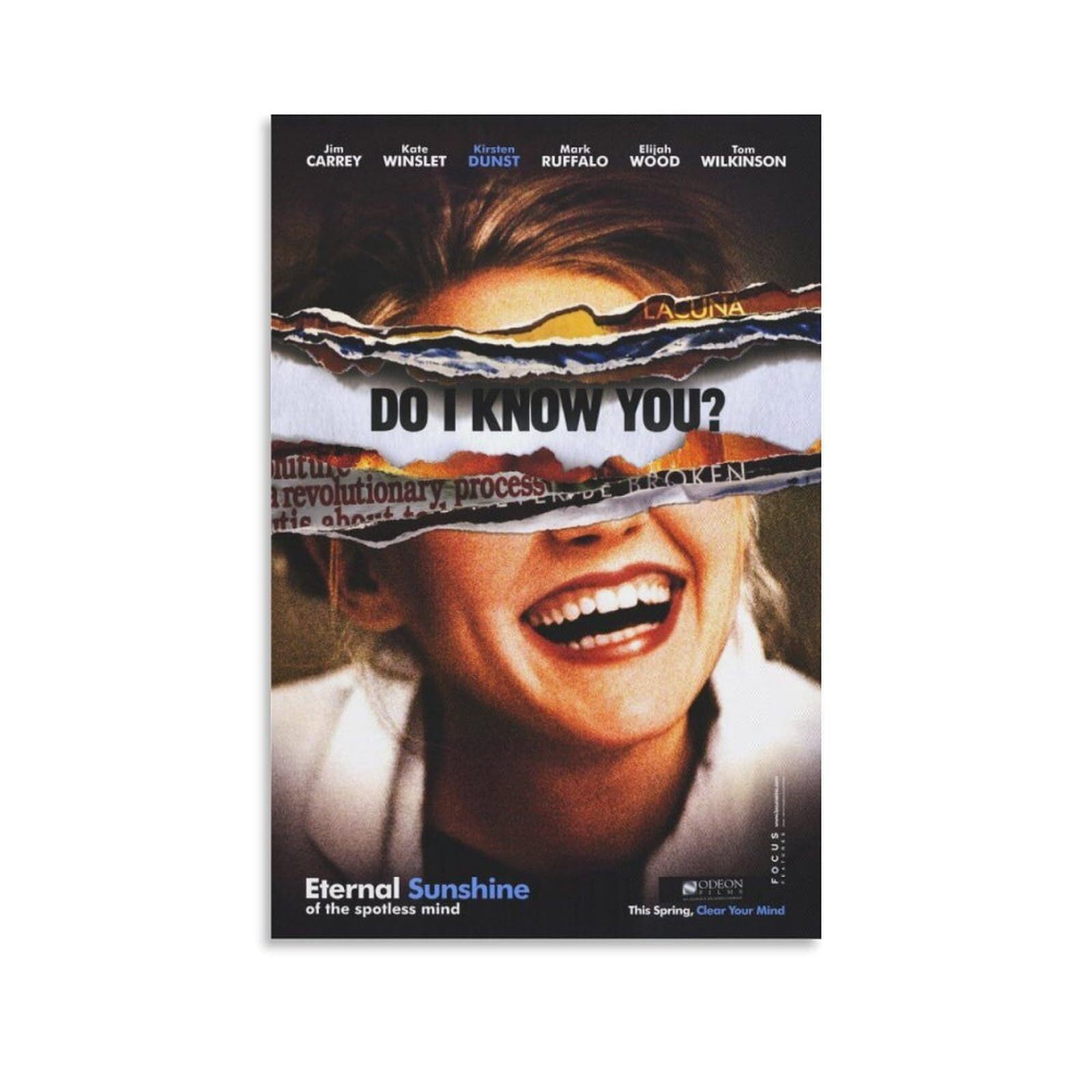 Canvas Wall Art Poster Sunshine of The Spotless Mind Classic Movie (12 ...