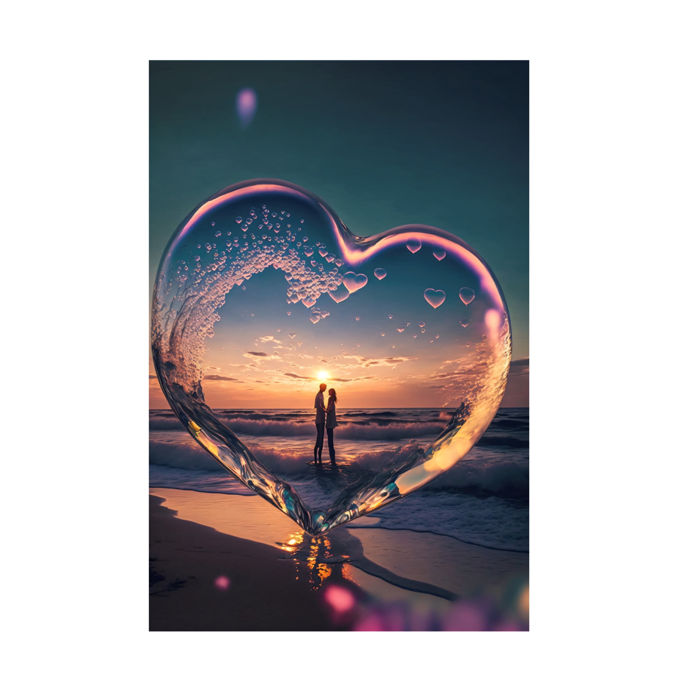Canvas Wall Art - Ray Heere 'Love Is In The Air 4' Wall Art for Living ...