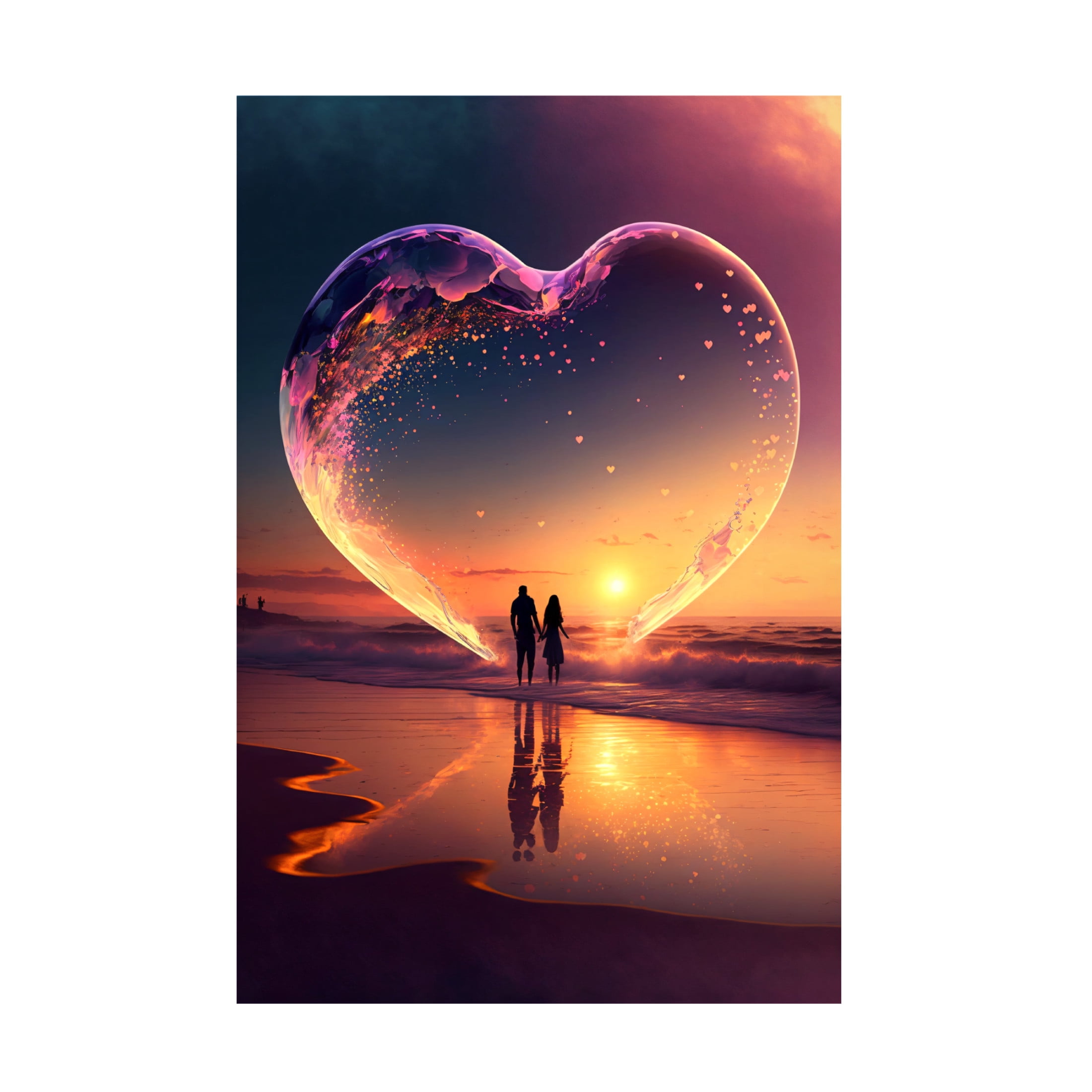 Canvas Wall Art - Ray Heere 'Love Is In The Air 5' Wall Art for Living ...