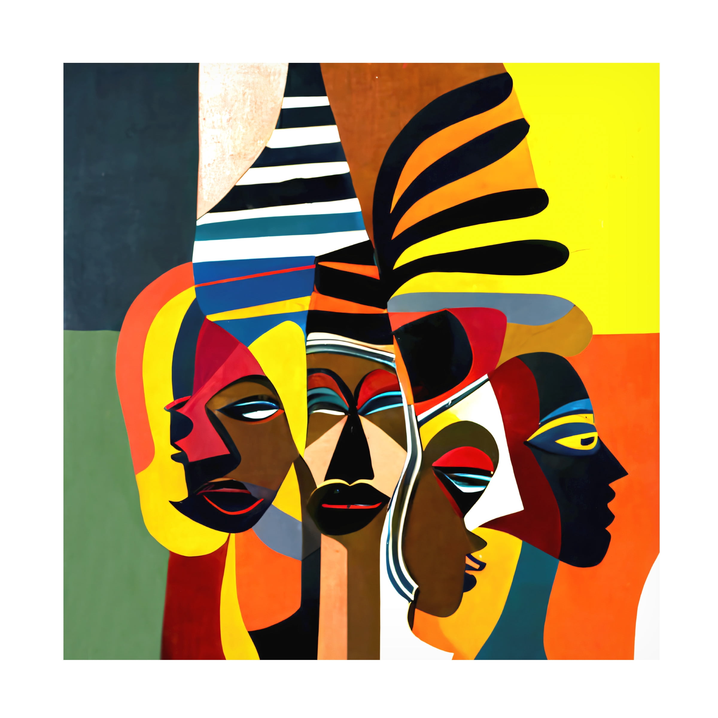 Canvas Wall Art - Ray Heere 'Mid Century Celebration Of All Cultures 15 ...