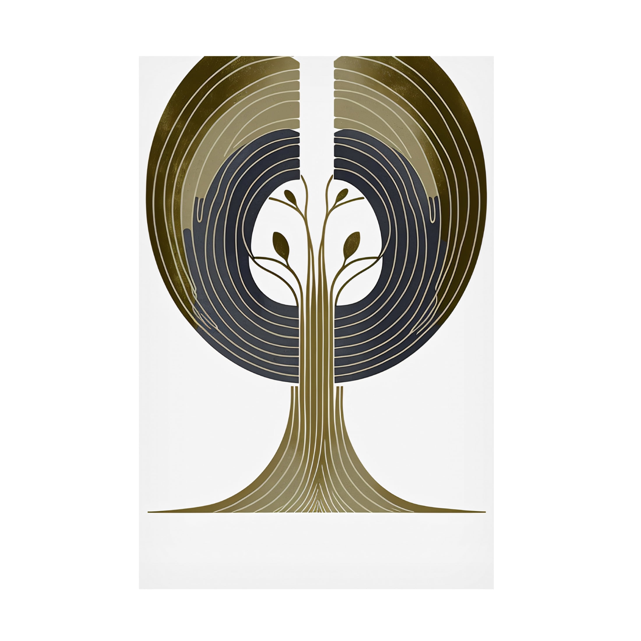 Canvas Wall Art - Ray Heere 'Mid Century Tree Of Life 17' Wall Art for ...