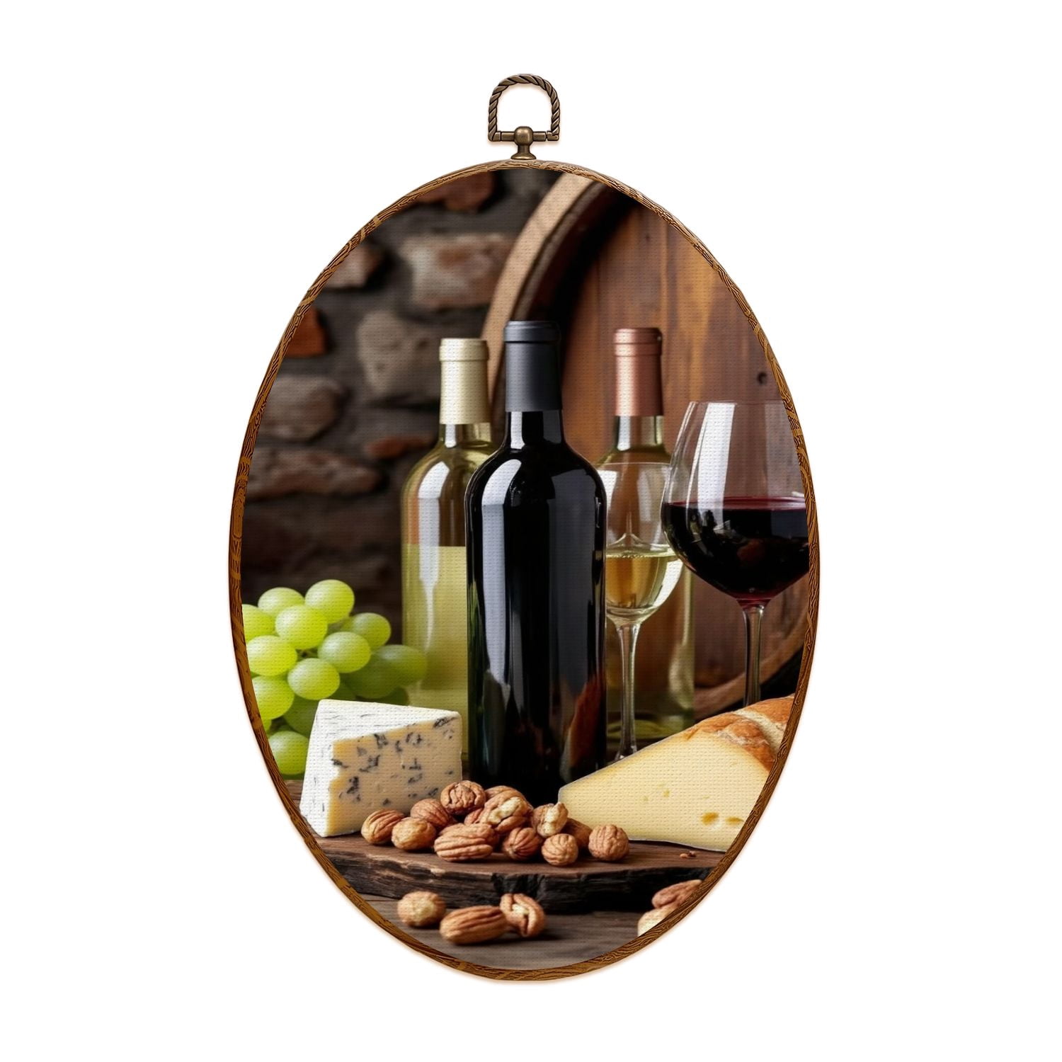 Canvas Wall Art Red Wine Grapes Refrigerator Decoration Wine Bottles ...