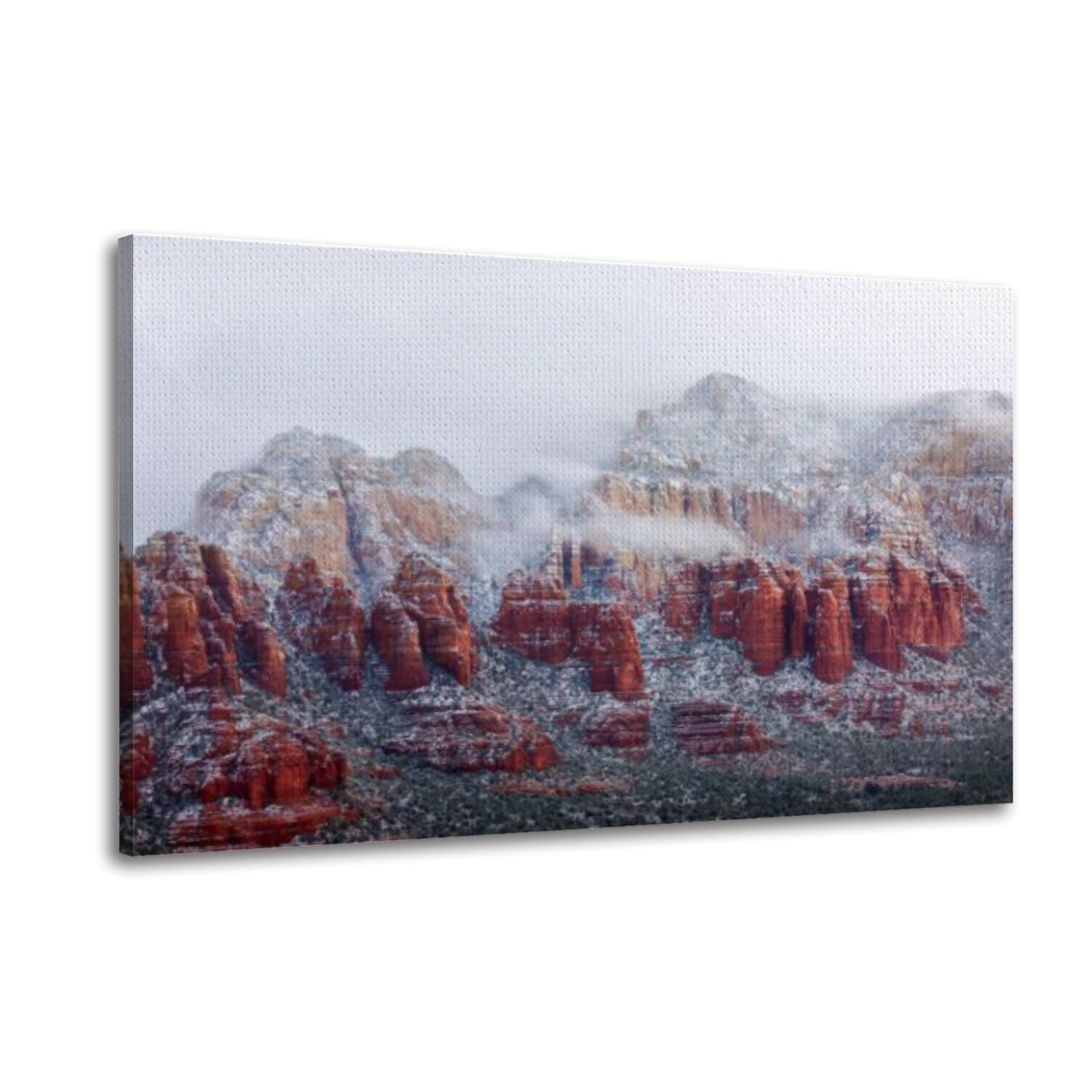 Canvas Wall Art Red rocks Sedona Arizona covered snow Red rocks covered ...