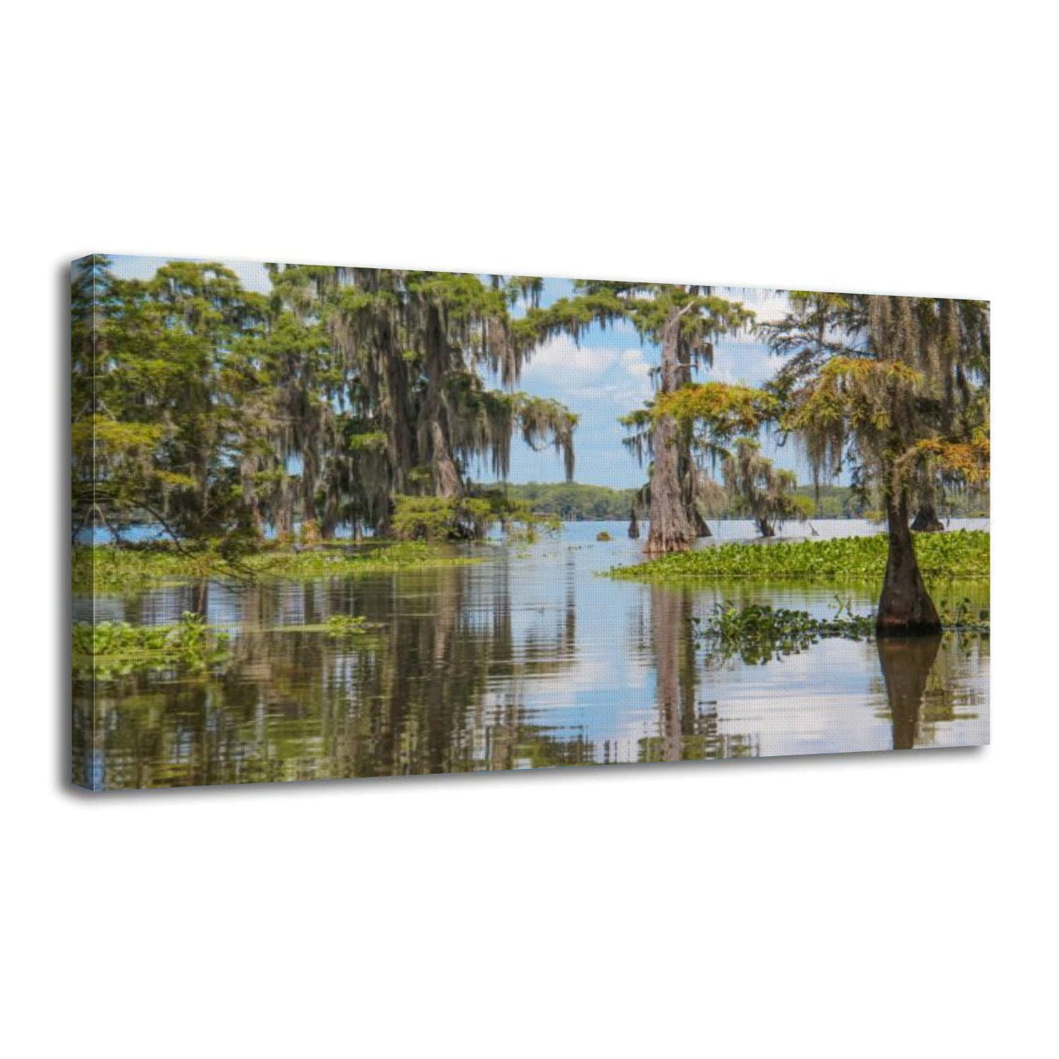 Canvas Wall Art Reflections Swamp Wall Decor for Living Room Bathroom ...