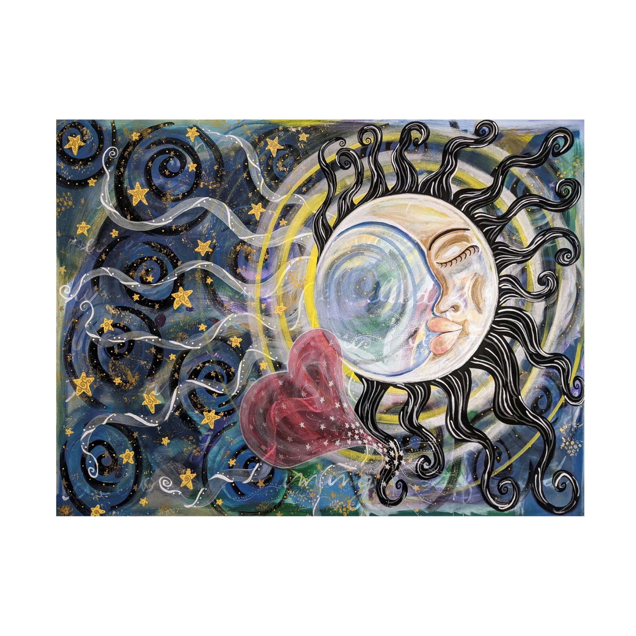 Canvas Wall Art - Rev. Dr. Angela Yarber 'Moon Goddess' Wall Art for ...