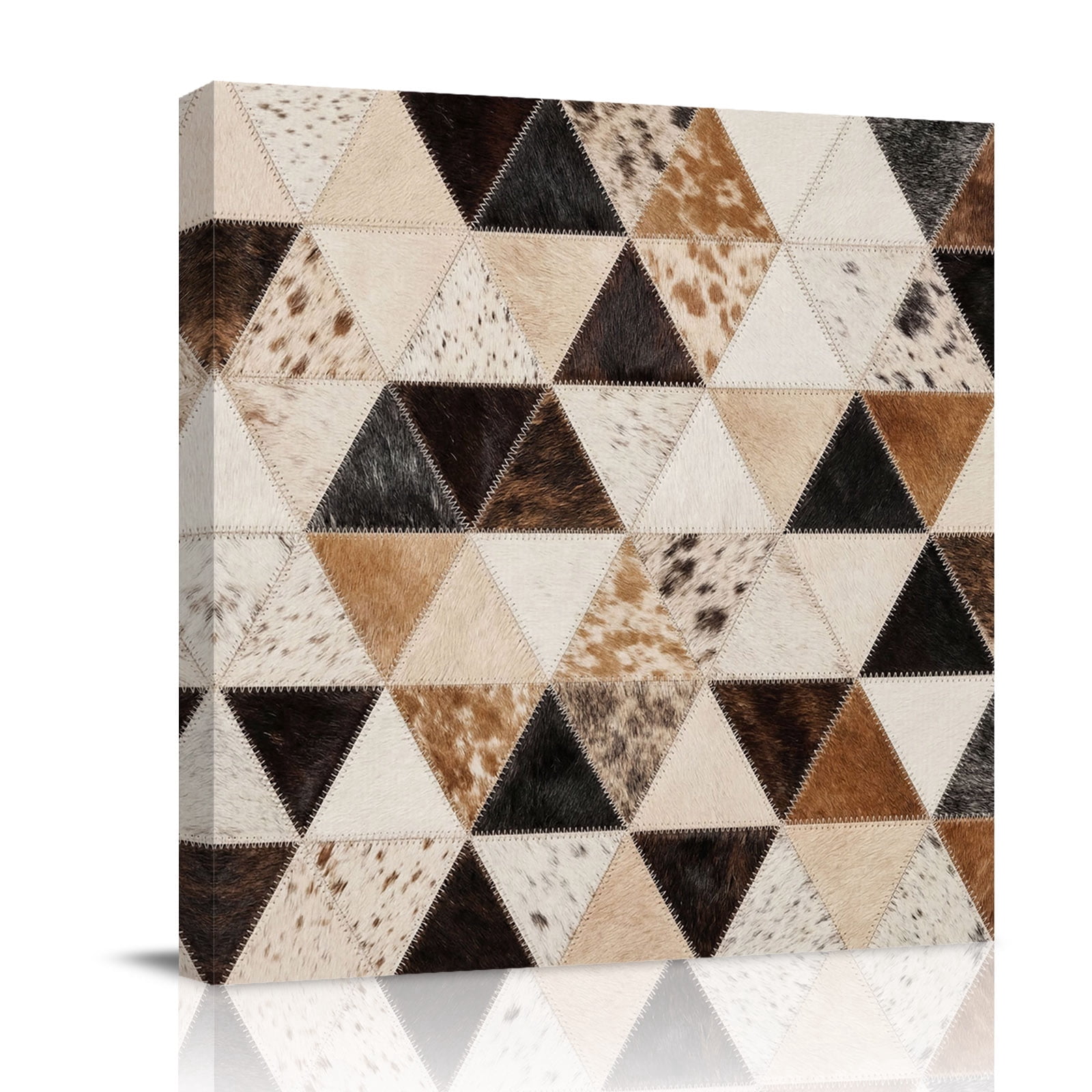 Canvas Wall Art Rustic Patchwork Canvas Art Print Western Ethnic ...