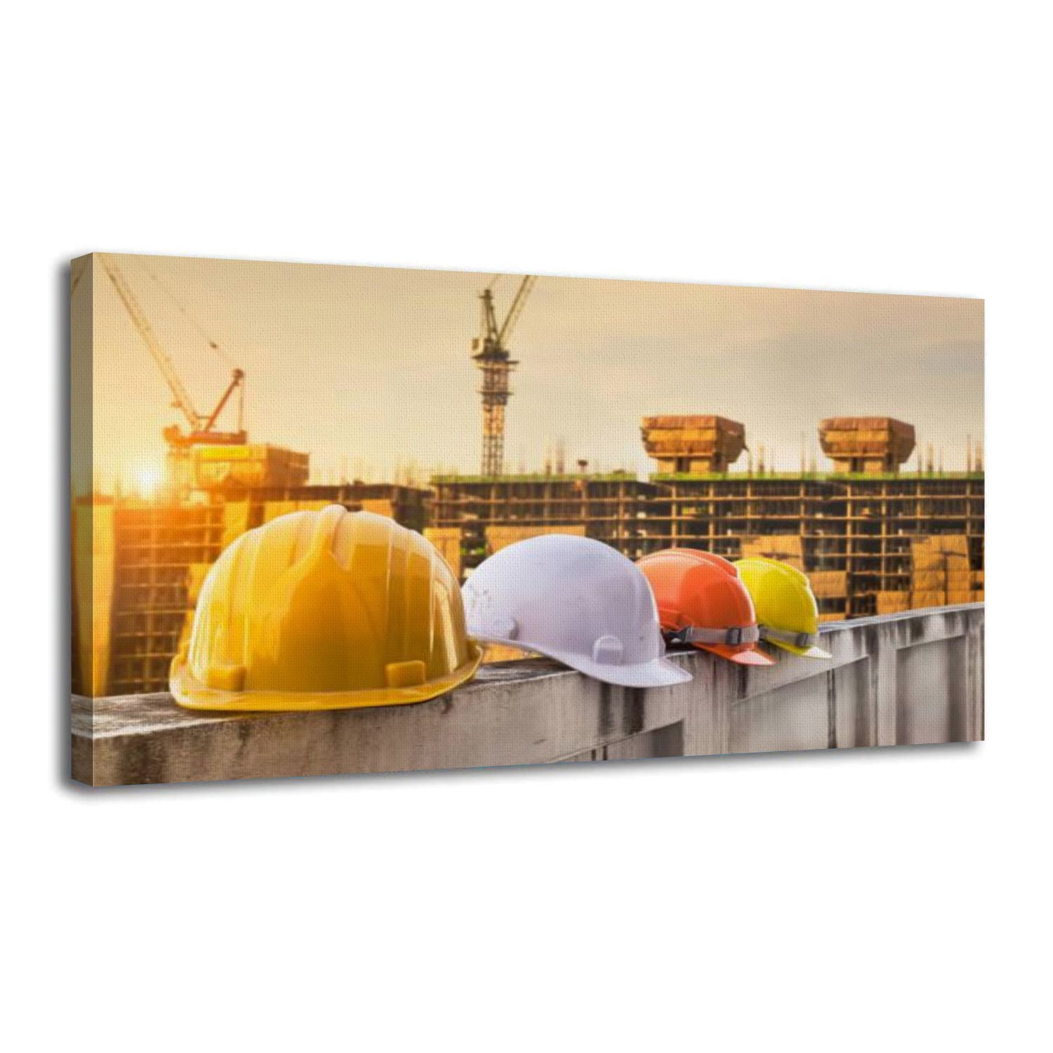 Canvas Wall Art Safety Engineering Construction worker equipment Wall ...