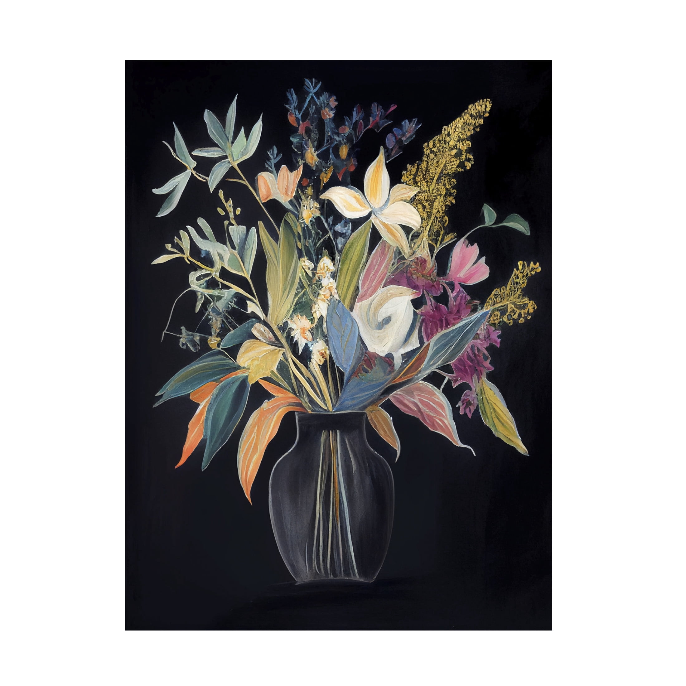 Canvas Wall Art - Sasha Flowers I - 18x24 Floral Home Decor - Walmart.com
