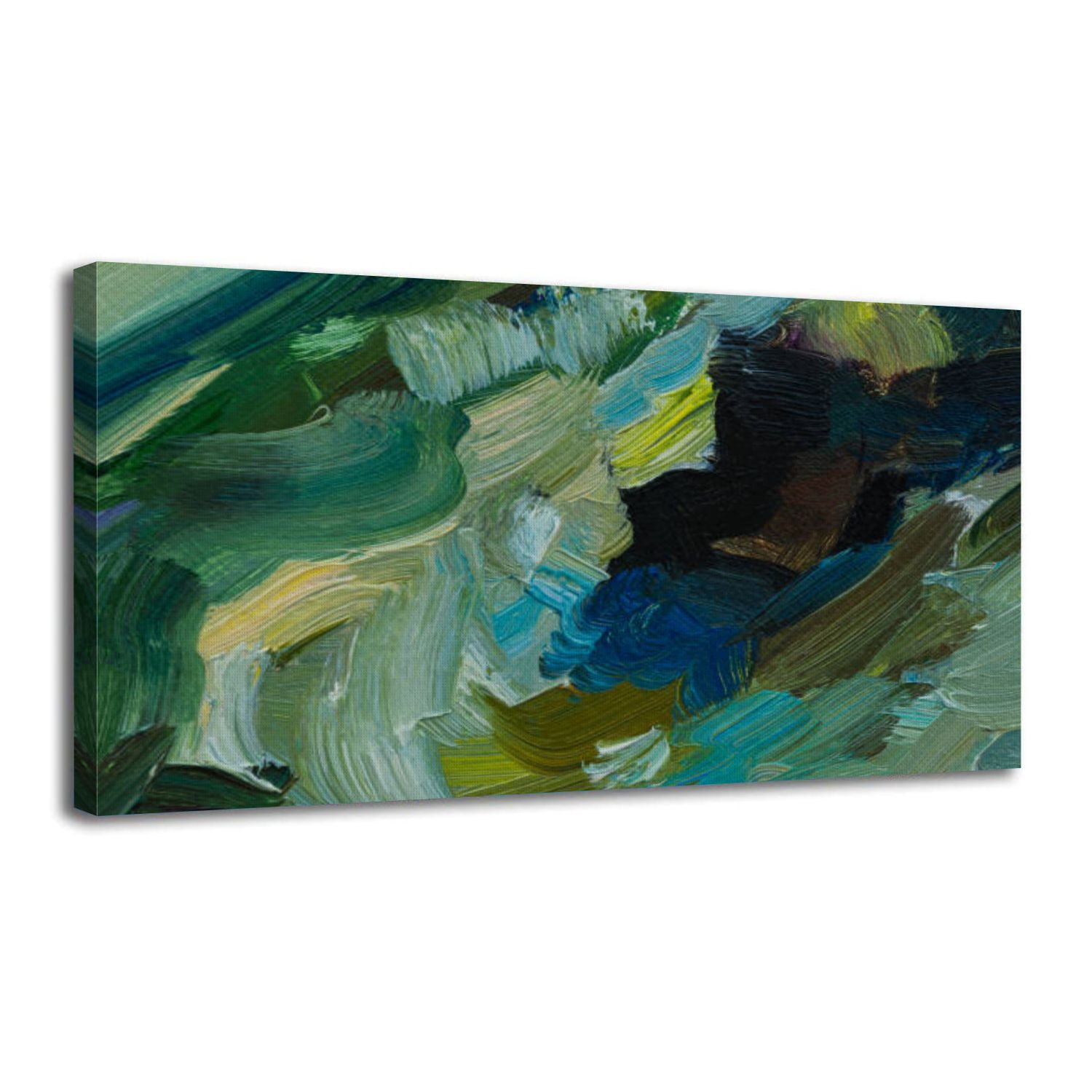 Canvas Wall Art Sea oil painting Abstract turquoise seascape Wall Decor ...