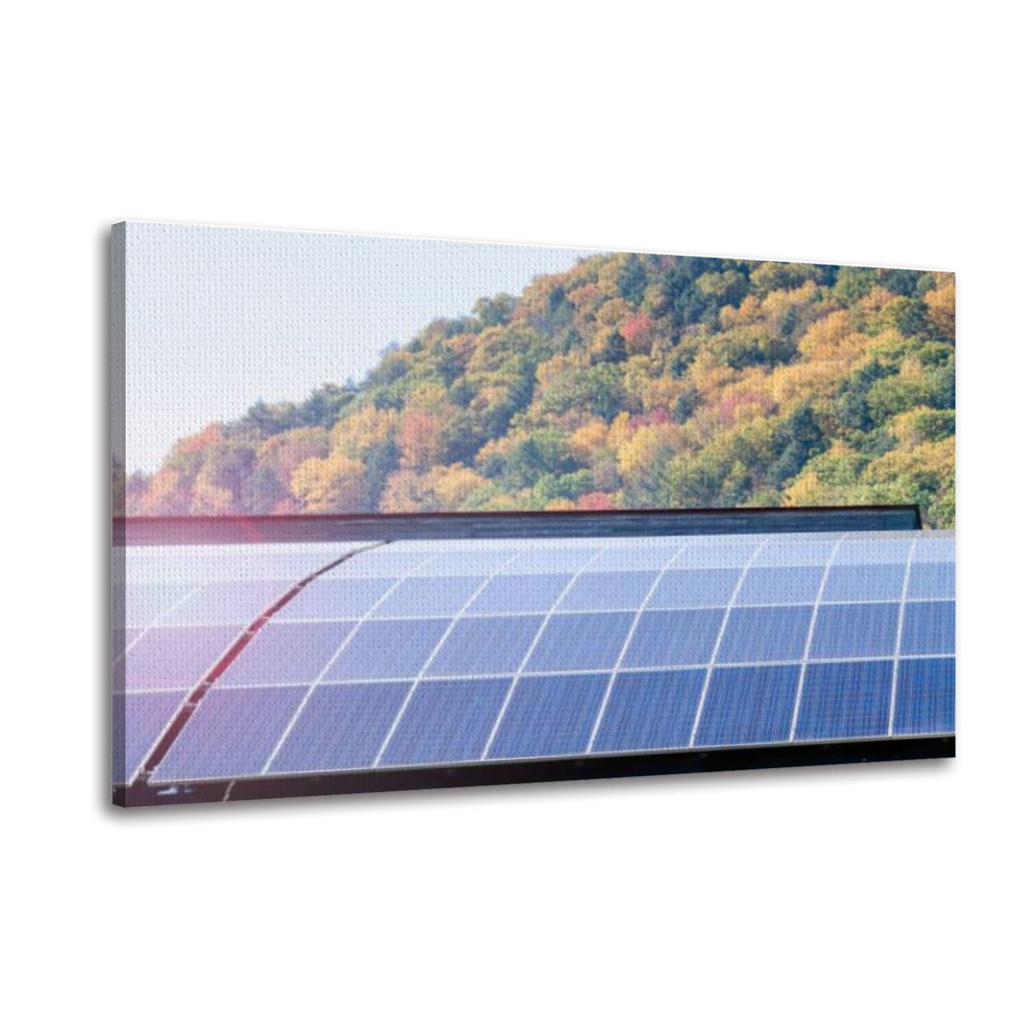 Canvas Wall Art Solar Panels Roof Building Wall Decor for Living Room ...