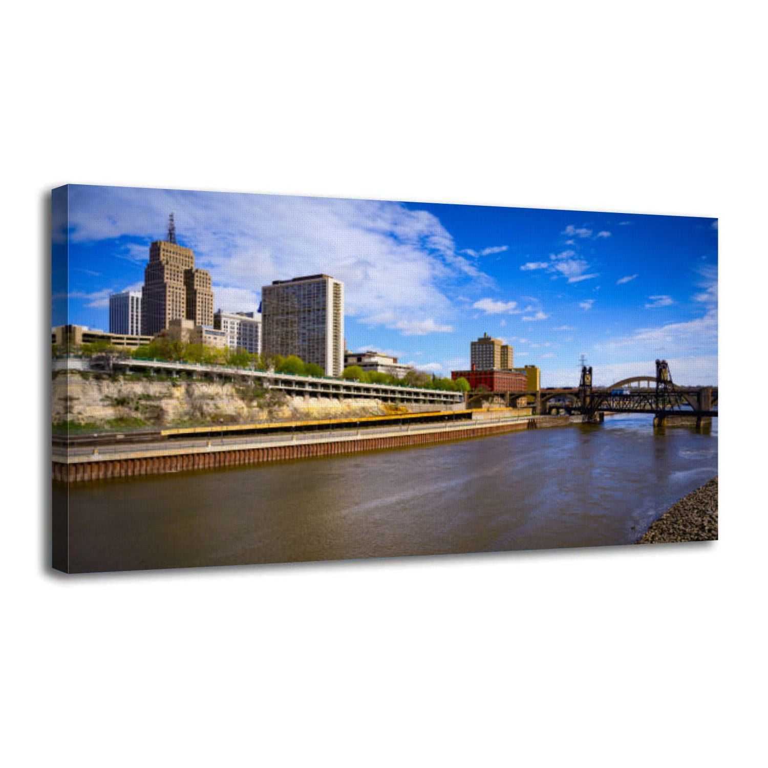 Canvas Wall Art St City Minnesota skyline skyscrapers Wabasha Street ...