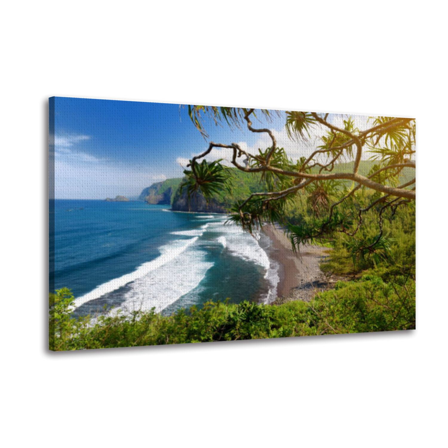 Canvas Wall Art Stunning view rocky beach Valley Big Island Hawaii Wall ...