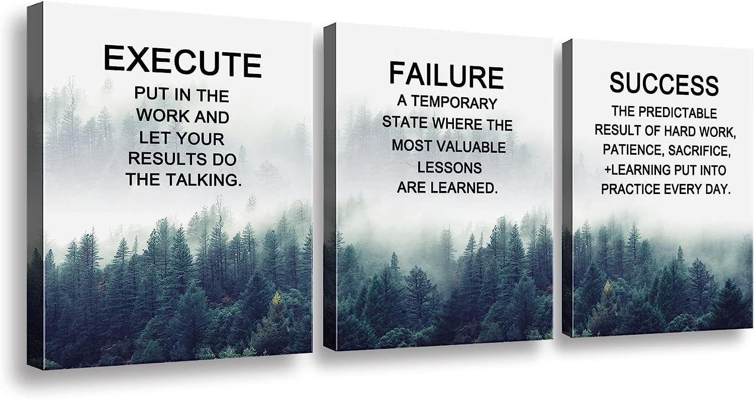 Canvas Wall Art Success Quote, Office Wall Art, motivational wall art ...