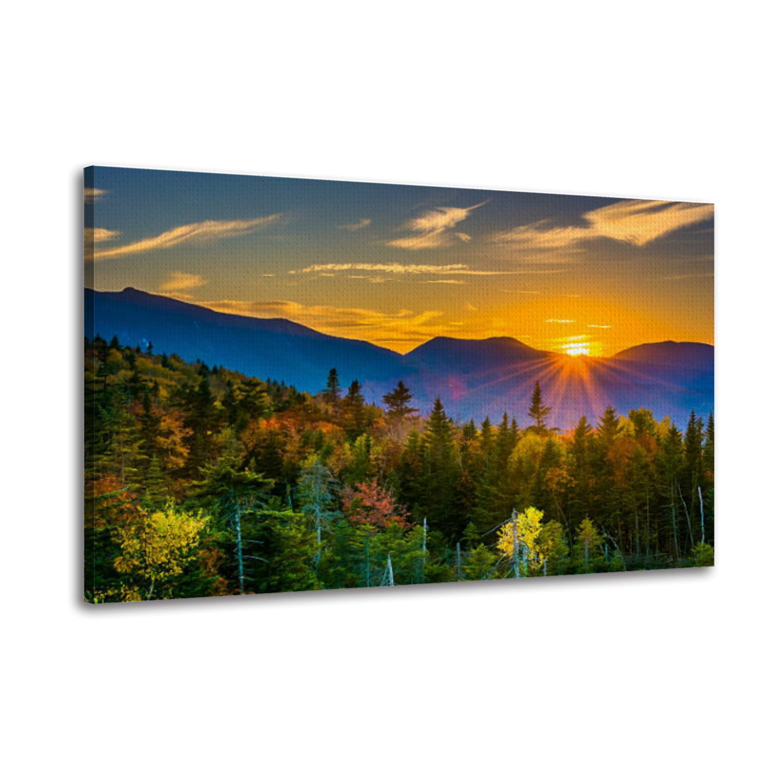 Canvas Wall Art Sunset from Kancamagus Pass Kancamagus Highway White ...