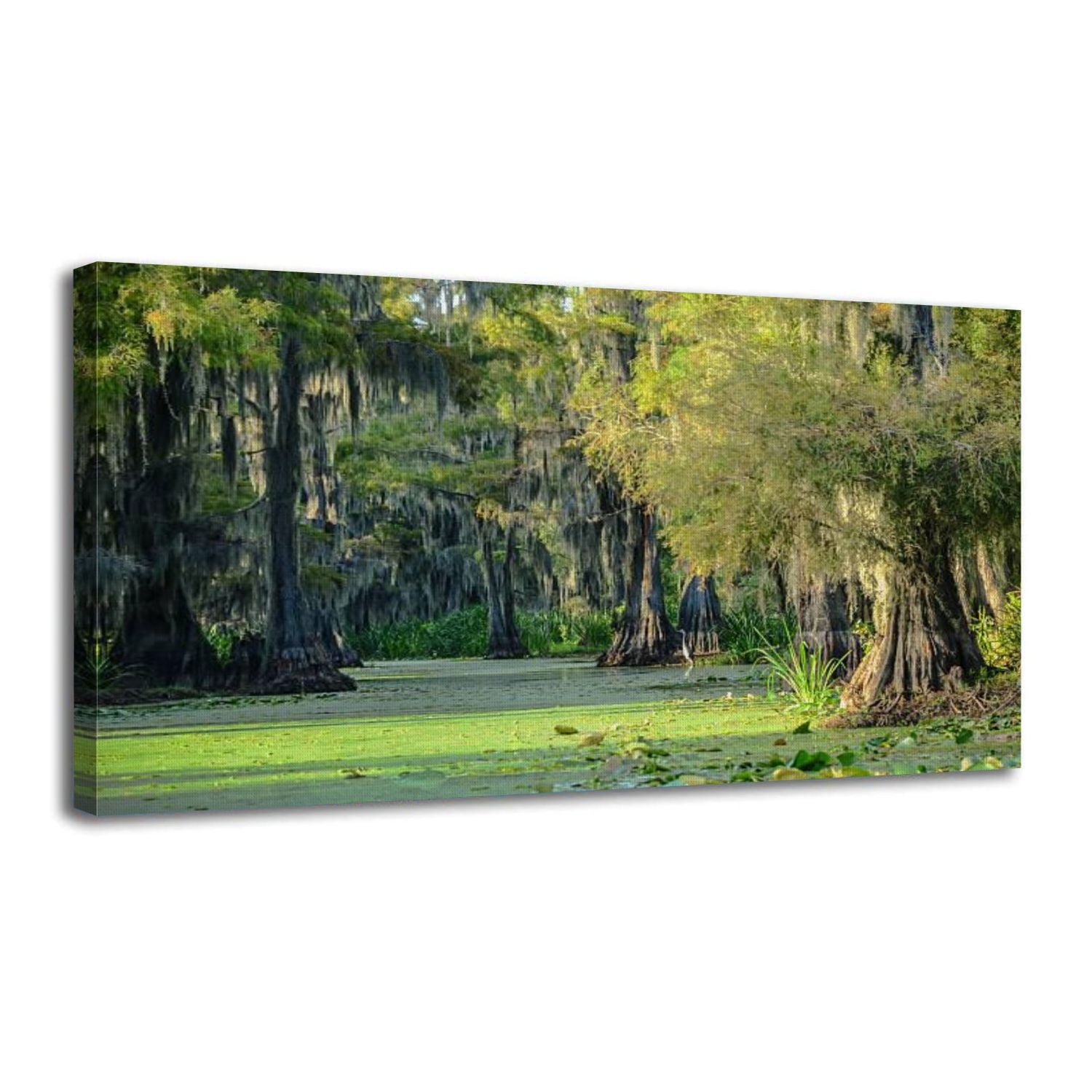 Canvas Wall Art Swamp Scenic Wall Decor for Living Room Bathroom ...