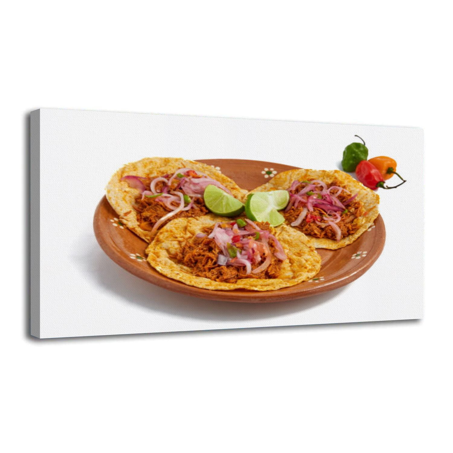 Canvas Wall Art Tacos de Cochinita Pibil traditional Mexican food ...