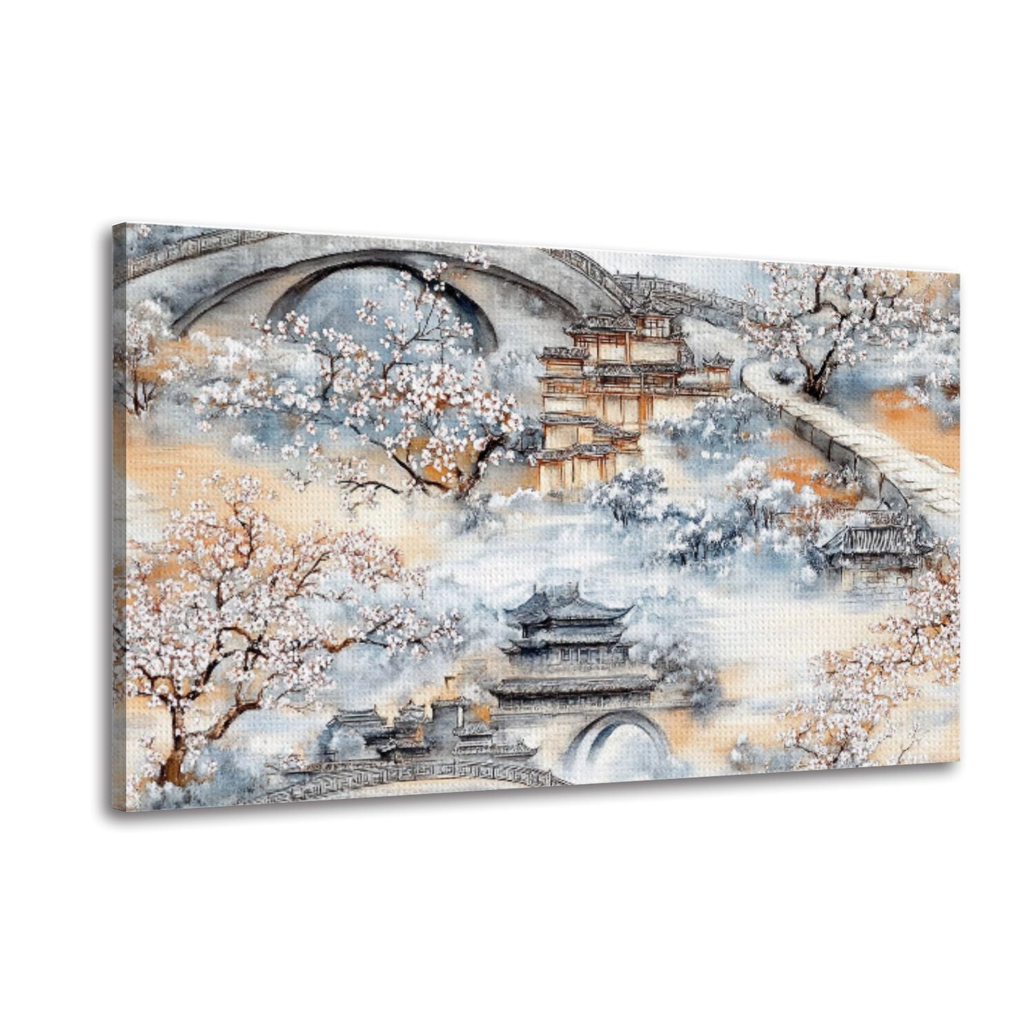 Canvas Wall Art Tang Dynasty Imperial Ink Wash Painting Wall Decor for ...