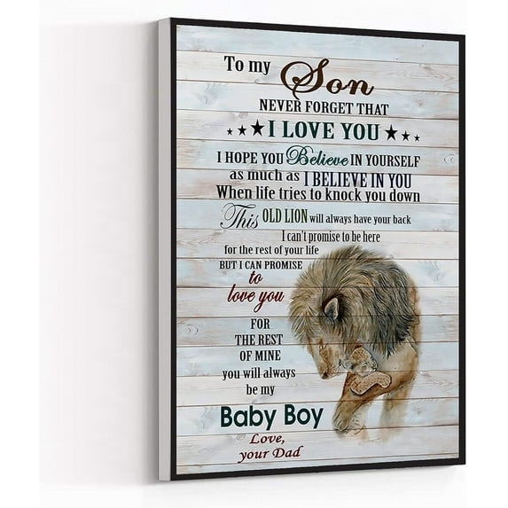 Canvas Wall Art To My Son Wall Decor,Lion Animal Poster Artwork ...