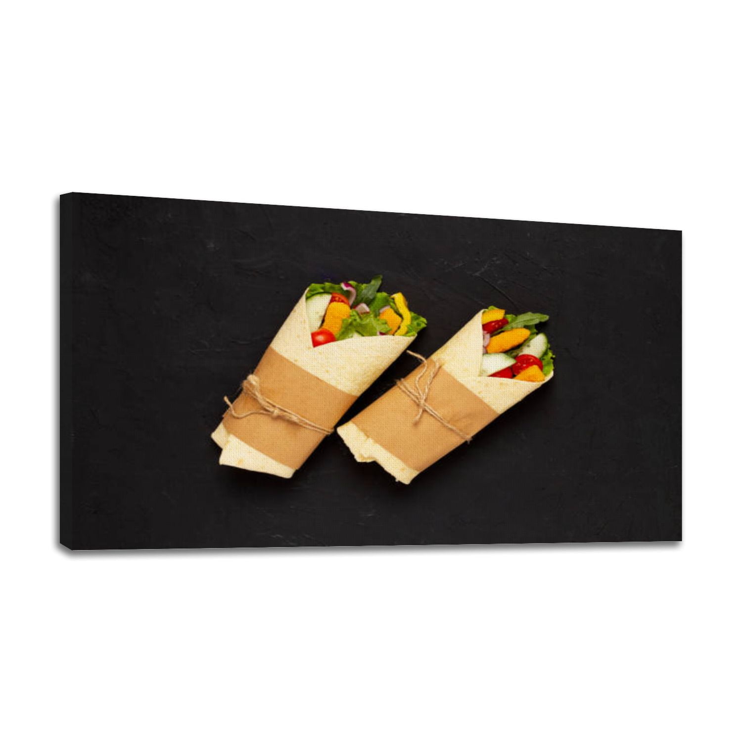 Canvas Wall Art Tortilla wraps breaded chicken sticks vegetables ...