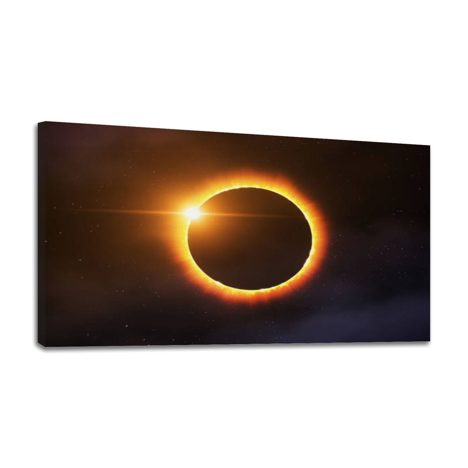 Canvas Wall Art Total Solar Eclipse Wall Decor for Living Room Bathroom Bedroom Office Art ...