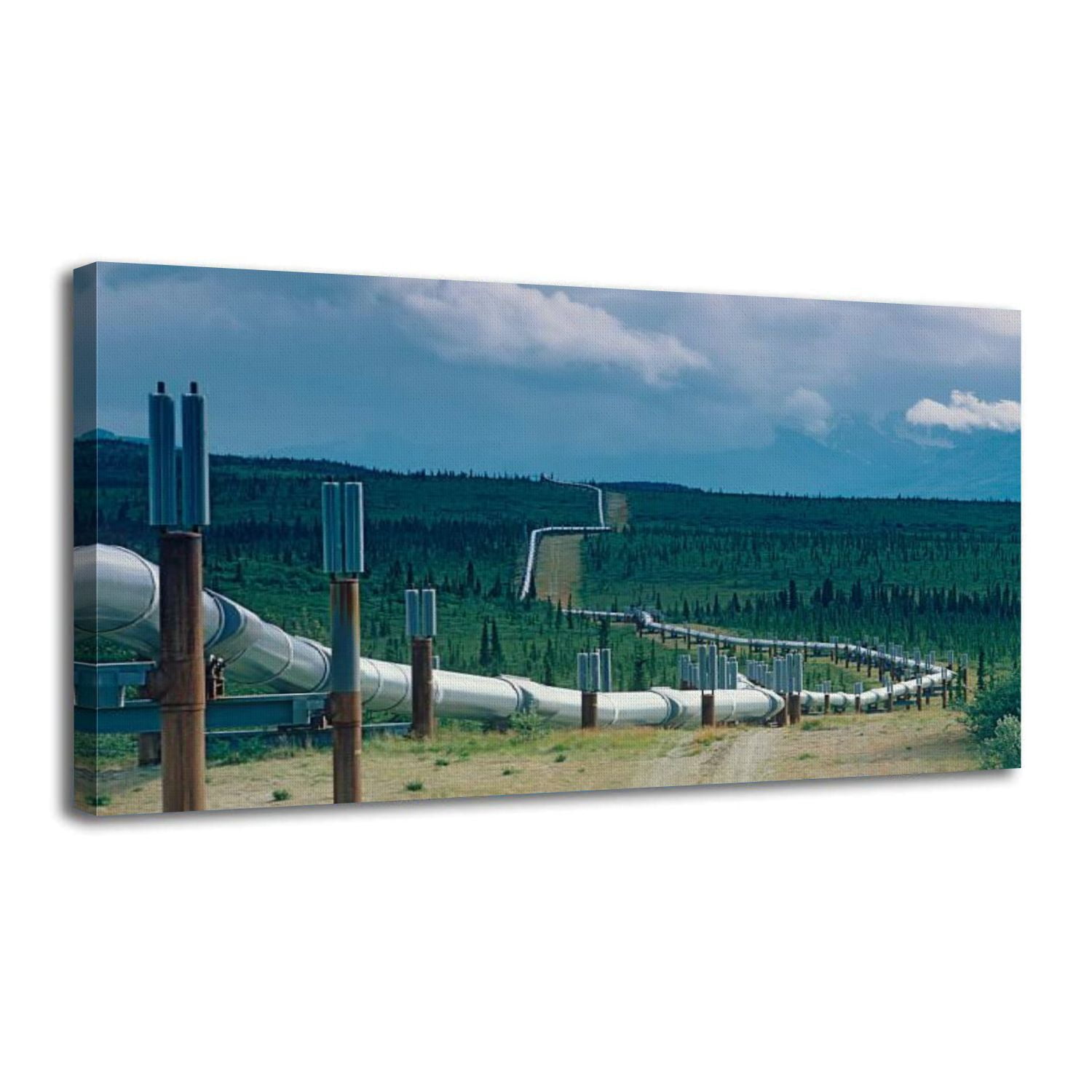 Canvas Wall Art Trans Alaska Oil Pipeline Wall Decor for Living Room ...
