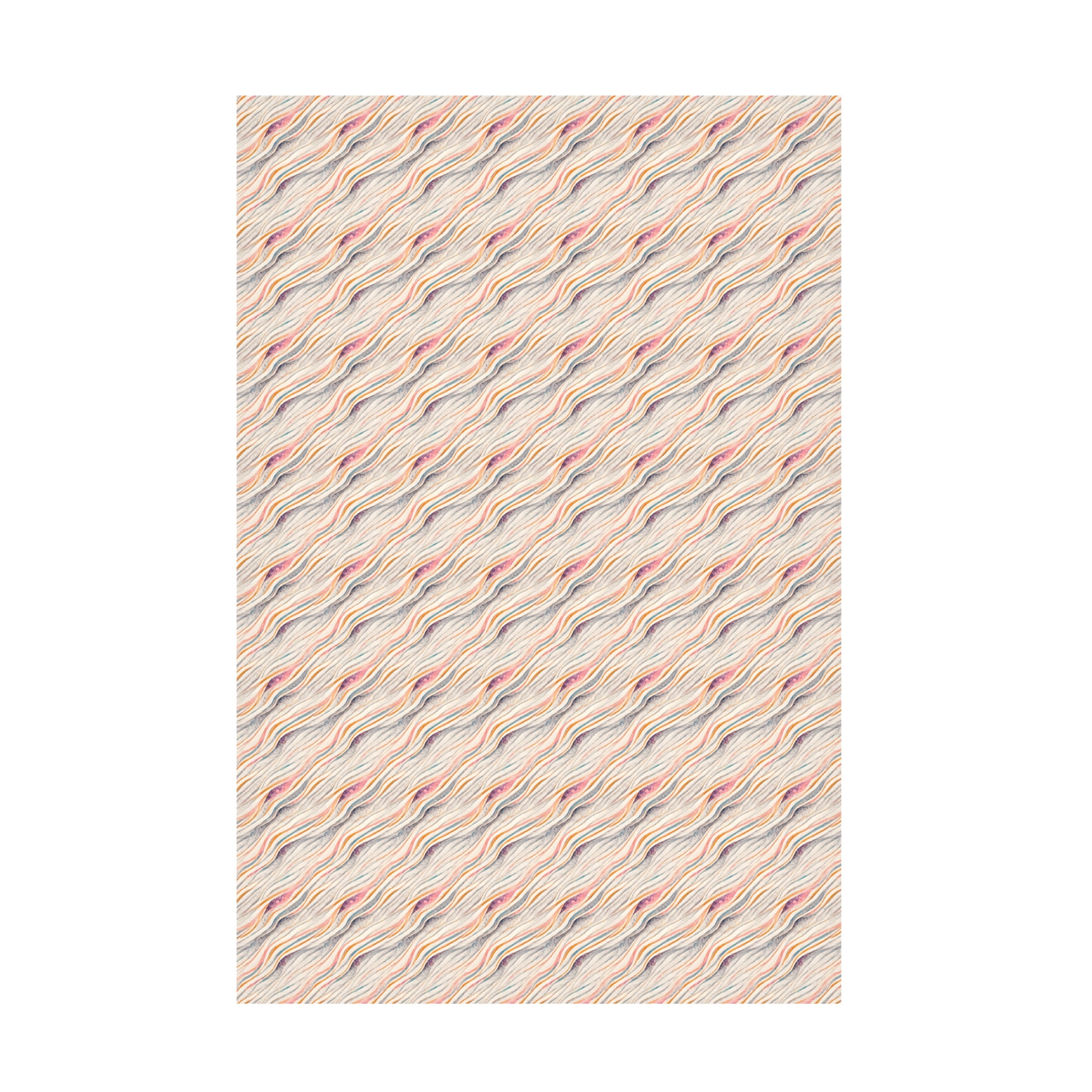 Canvas Wall Art - Treechild 'Pastel Waves Pattern' Wall Art for Living ...