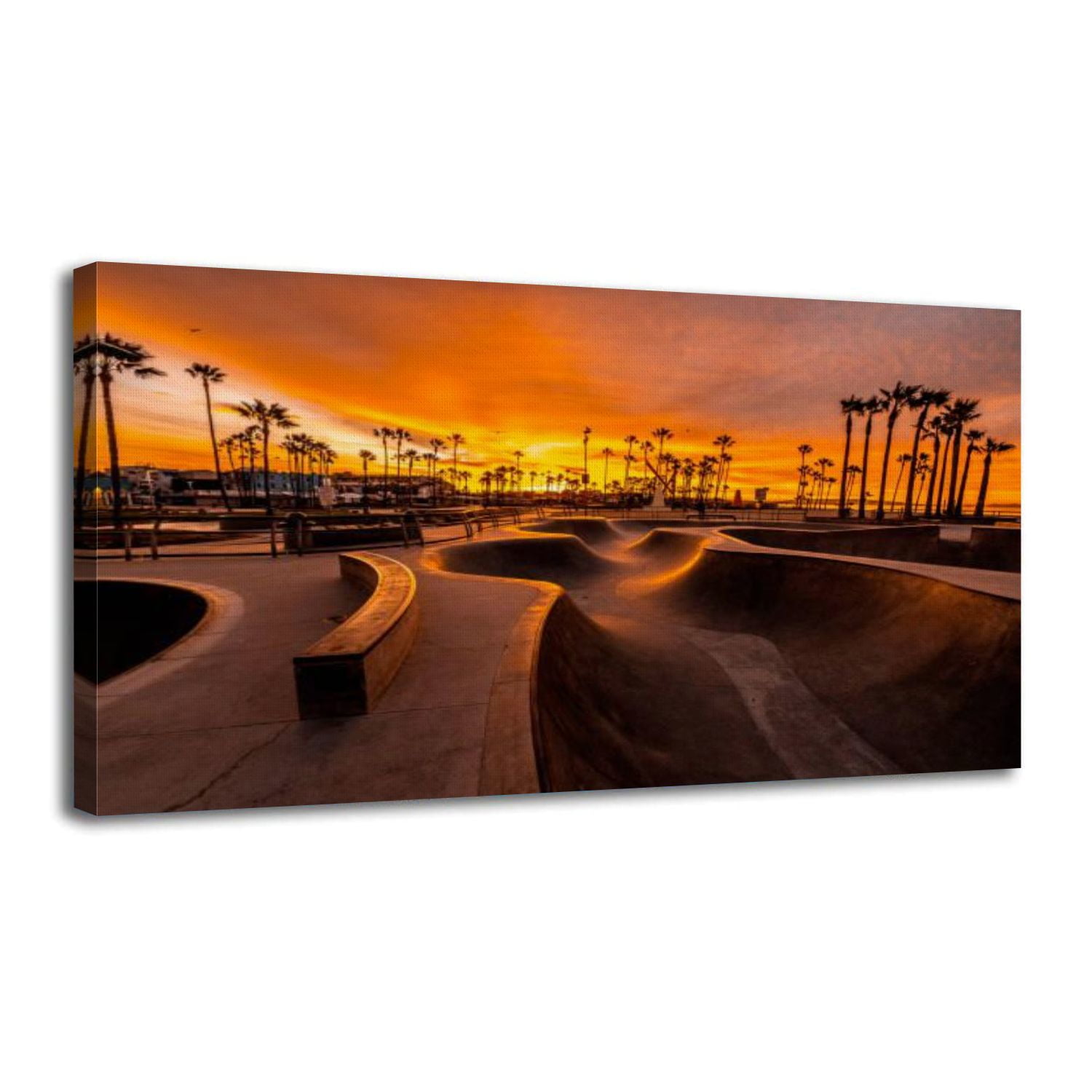 Canvas Wall Art Trick jump ramps curvatures skate park Venice Skate ...
