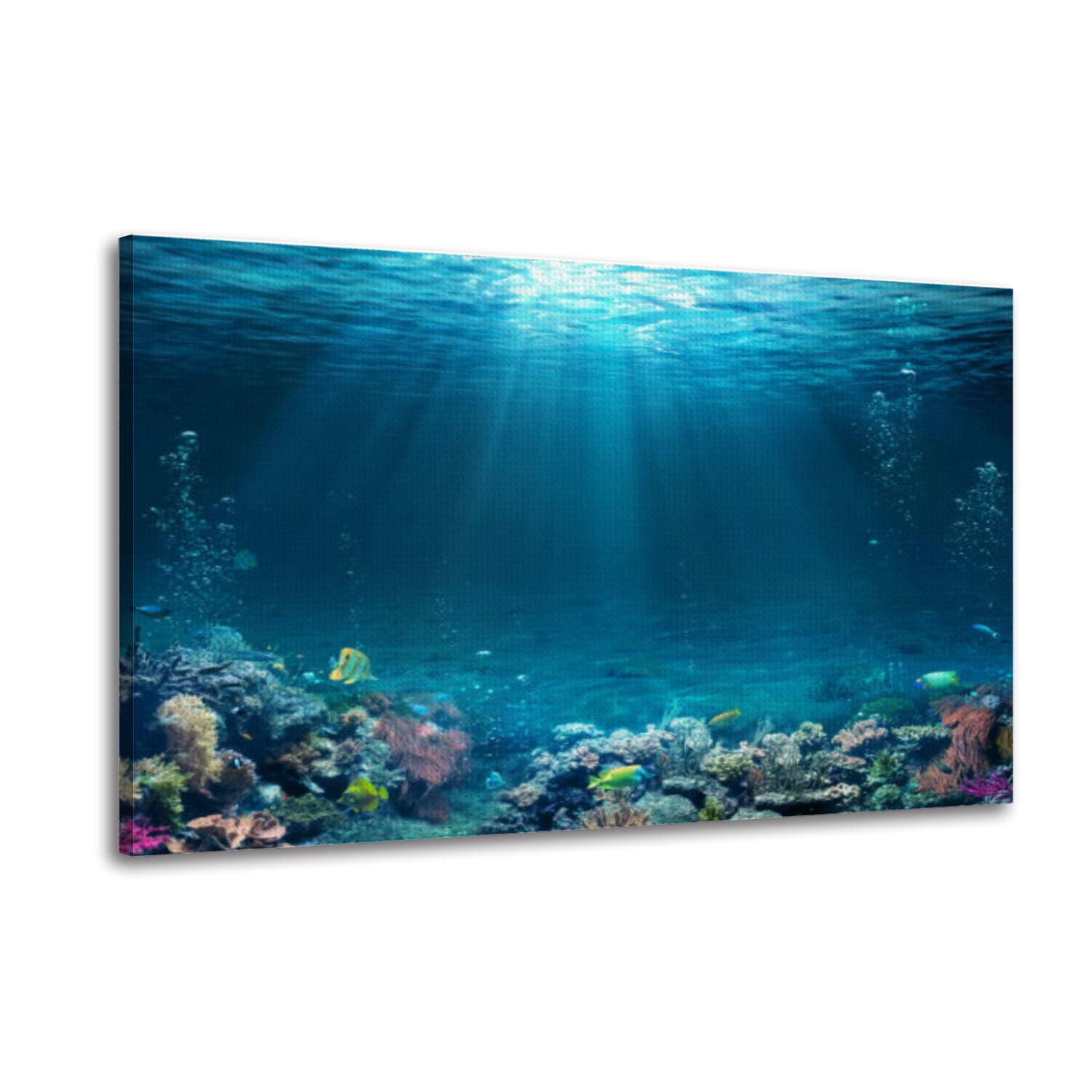 Canvas Wall Art Underwater Scene Tropical Seabed Reef Sunshine Wall ...