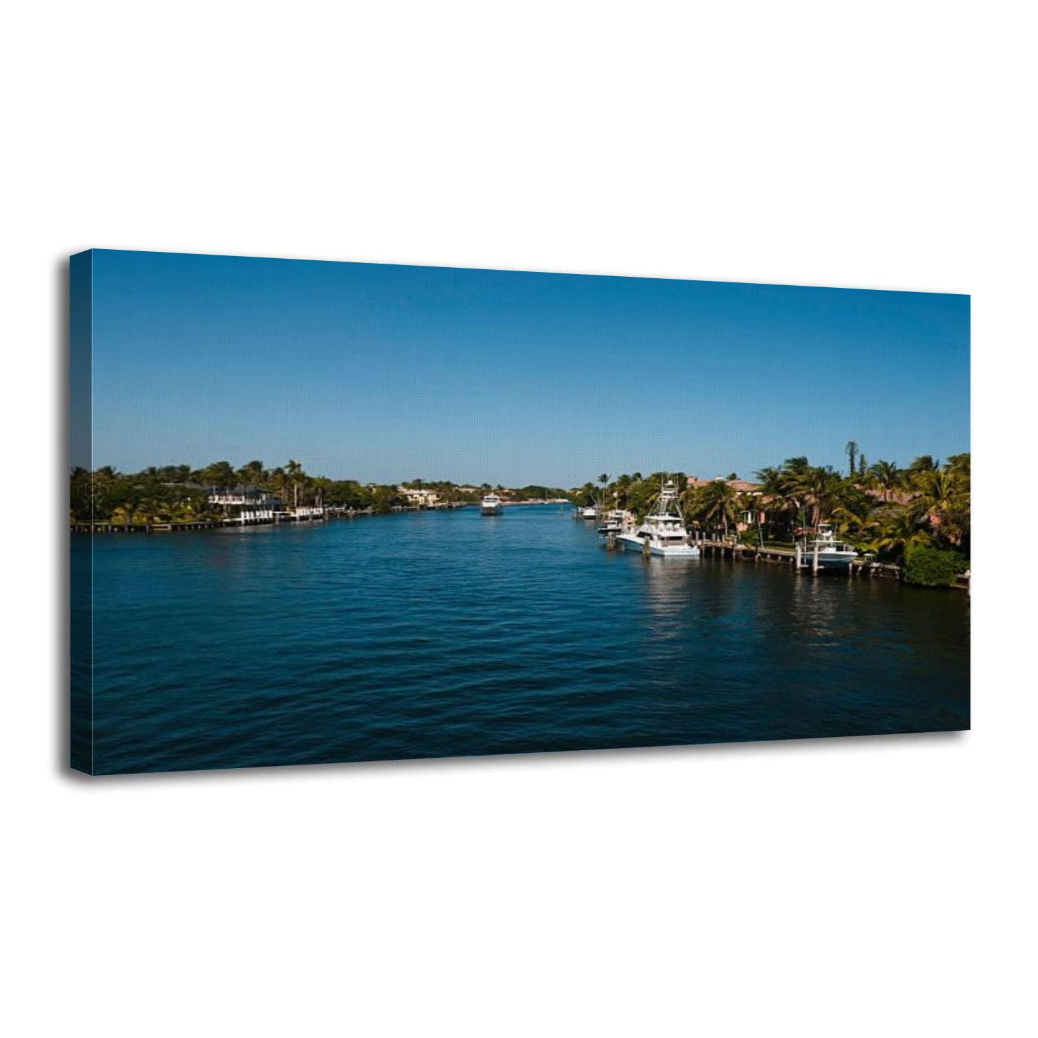 Canvas Wall Art View intracoastal waterway Boca Raton Florida Wall ...