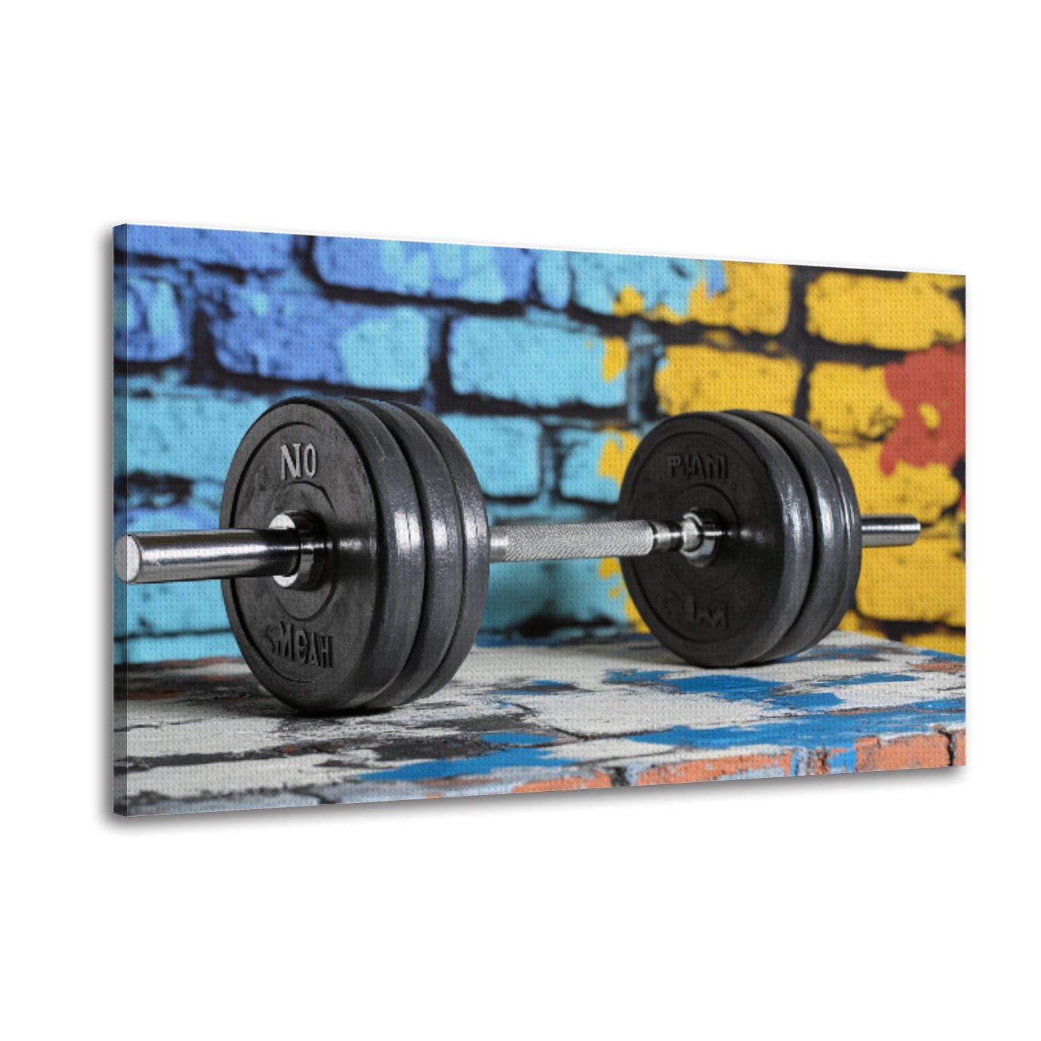 Canvas Wall Art Vintage Inspirational Fitness Quotes Dumbbells Gym ...