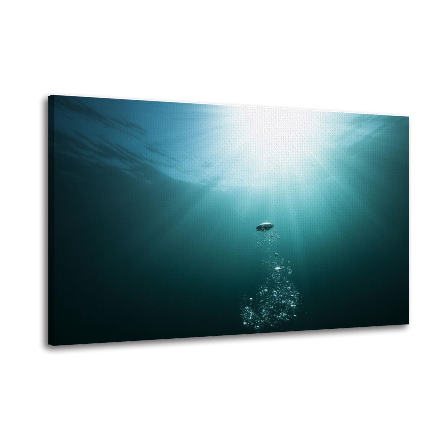 Canvas Wall Art Water droplets bubbling towards ocean surface ...