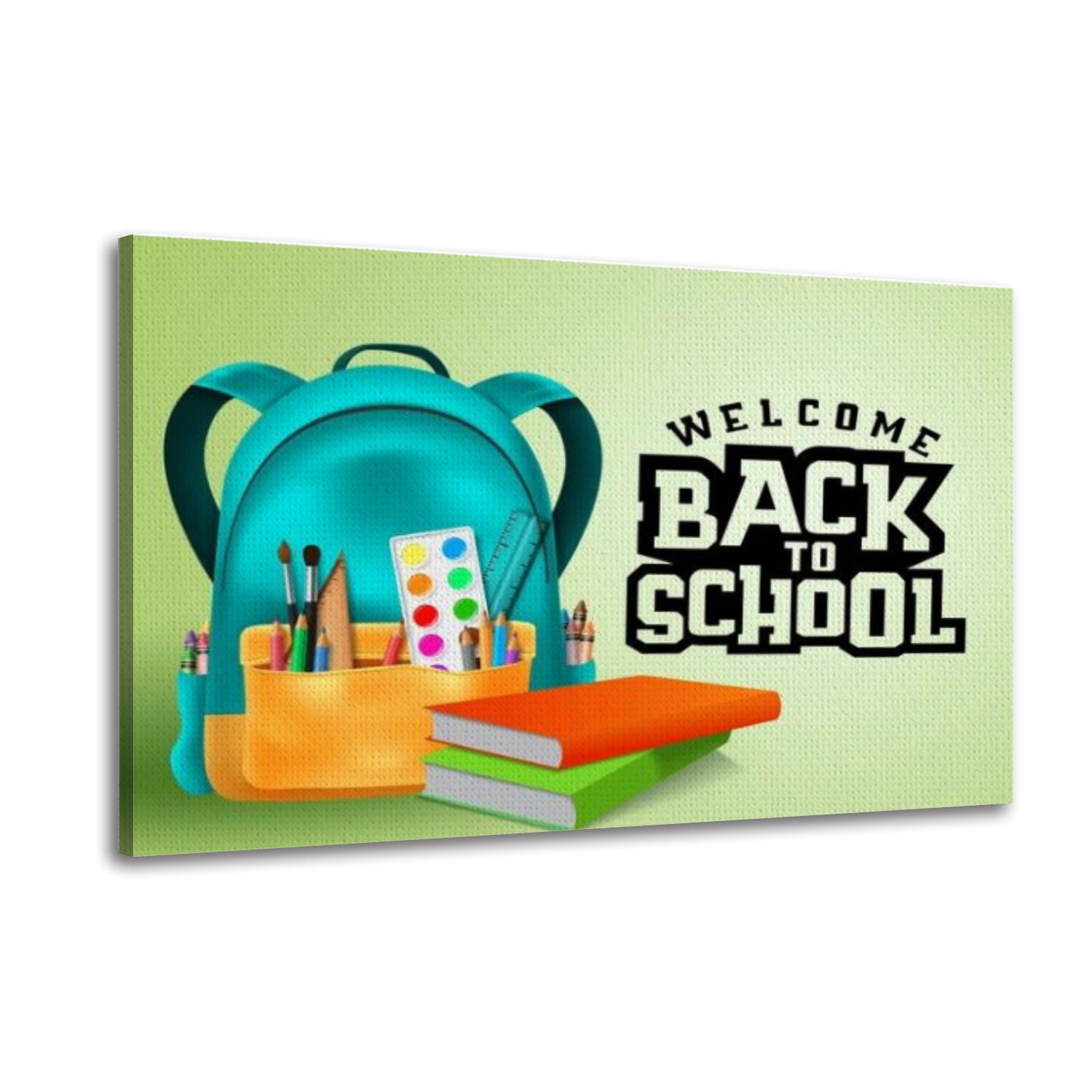 Canvas Wall Art Welcome back to school design Welcome back to school ...