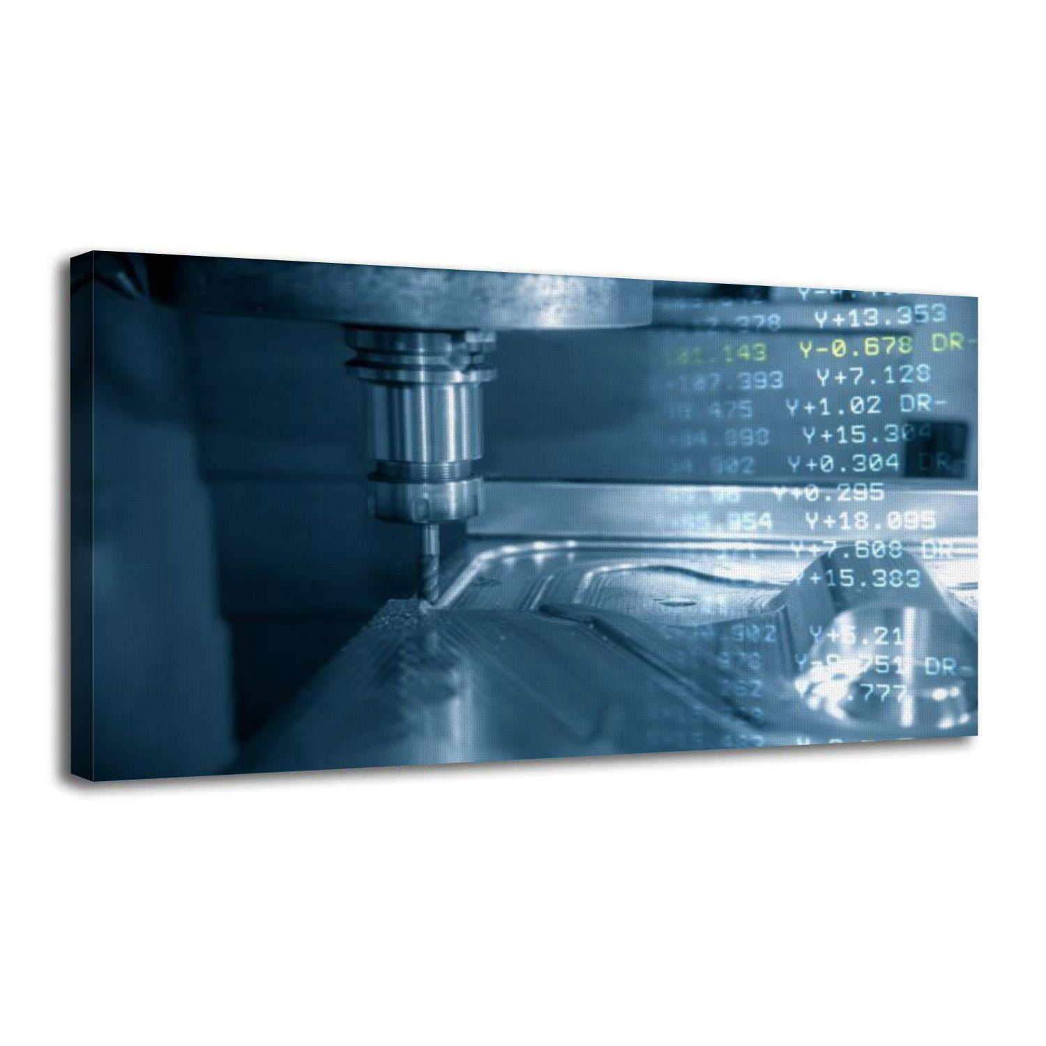 Canvas Wall Art abstract scene cnc milling machine g code data Wall ...