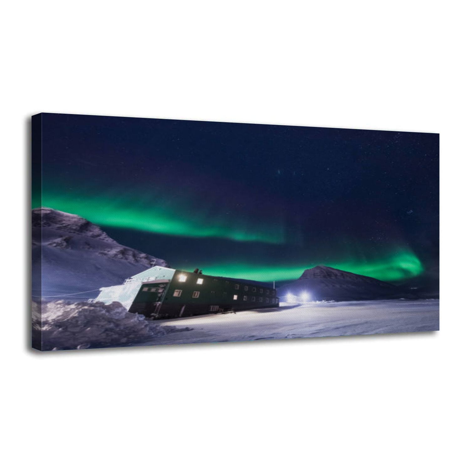 Canvas Wall Art arctic Northern lights borealis sky star Norway ...