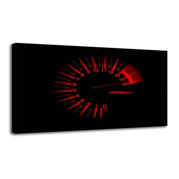 Canvas Wall Art automobile tachometer speedometer black reds pictures ...