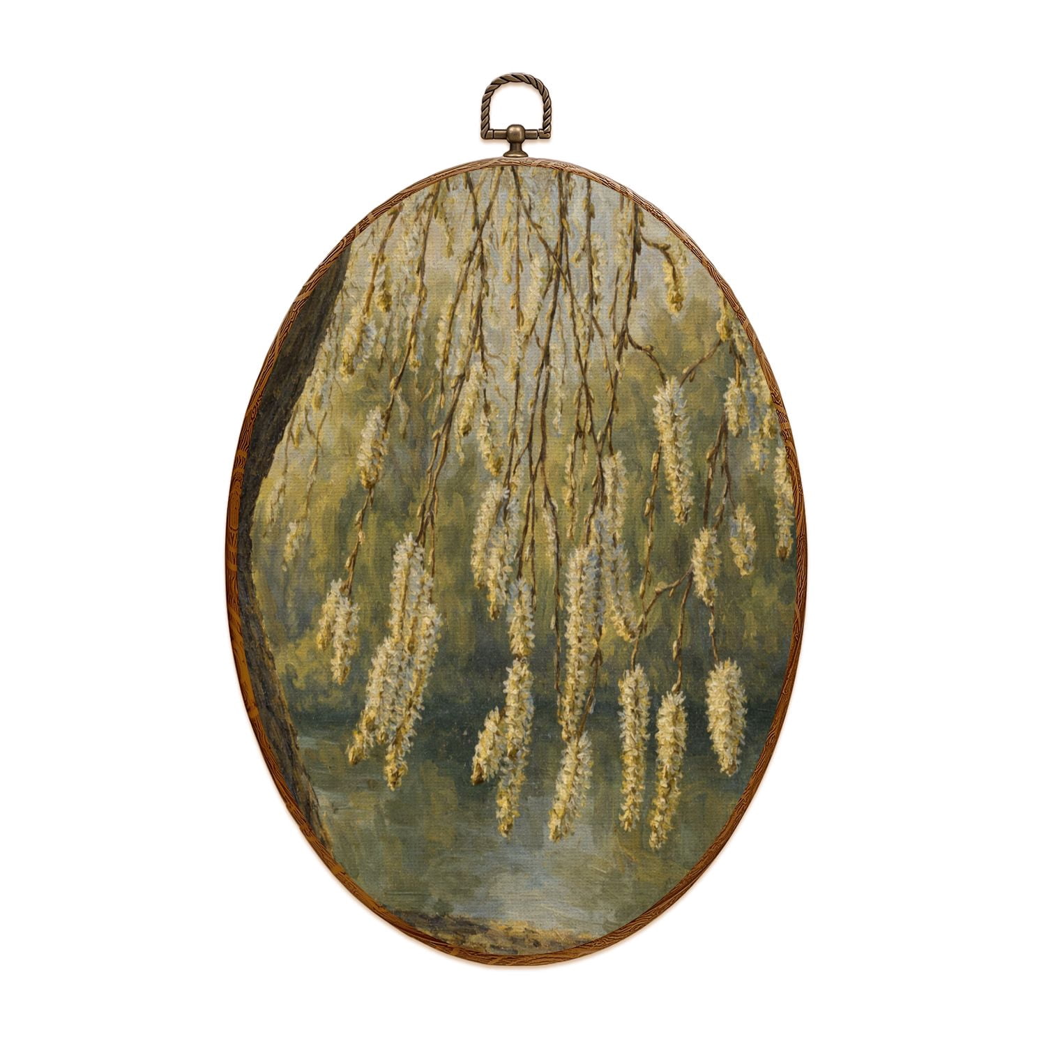 Canvas Wall Art backlight between branches weeping willow park Oval ...