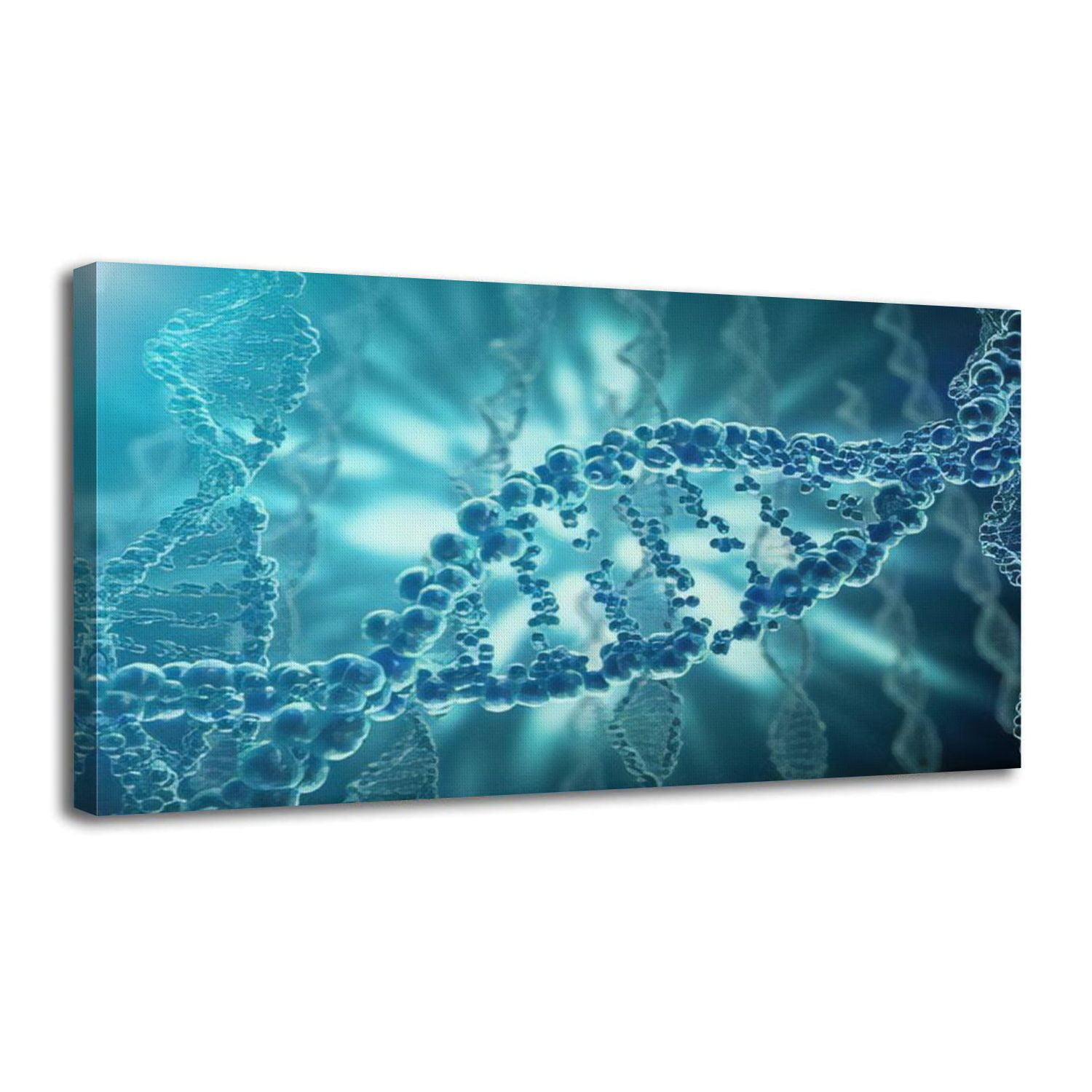Canvas Wall Art biochemistry dna structure blue 3d Wall Decor for ...