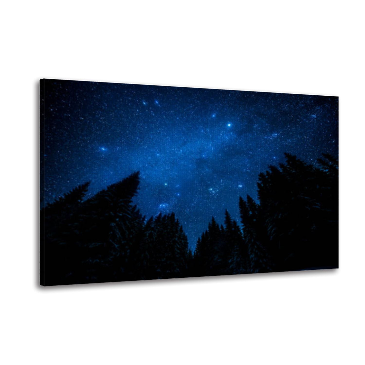 Canvas Wall Art bright starry sky night forest Wall Decor for Living ...