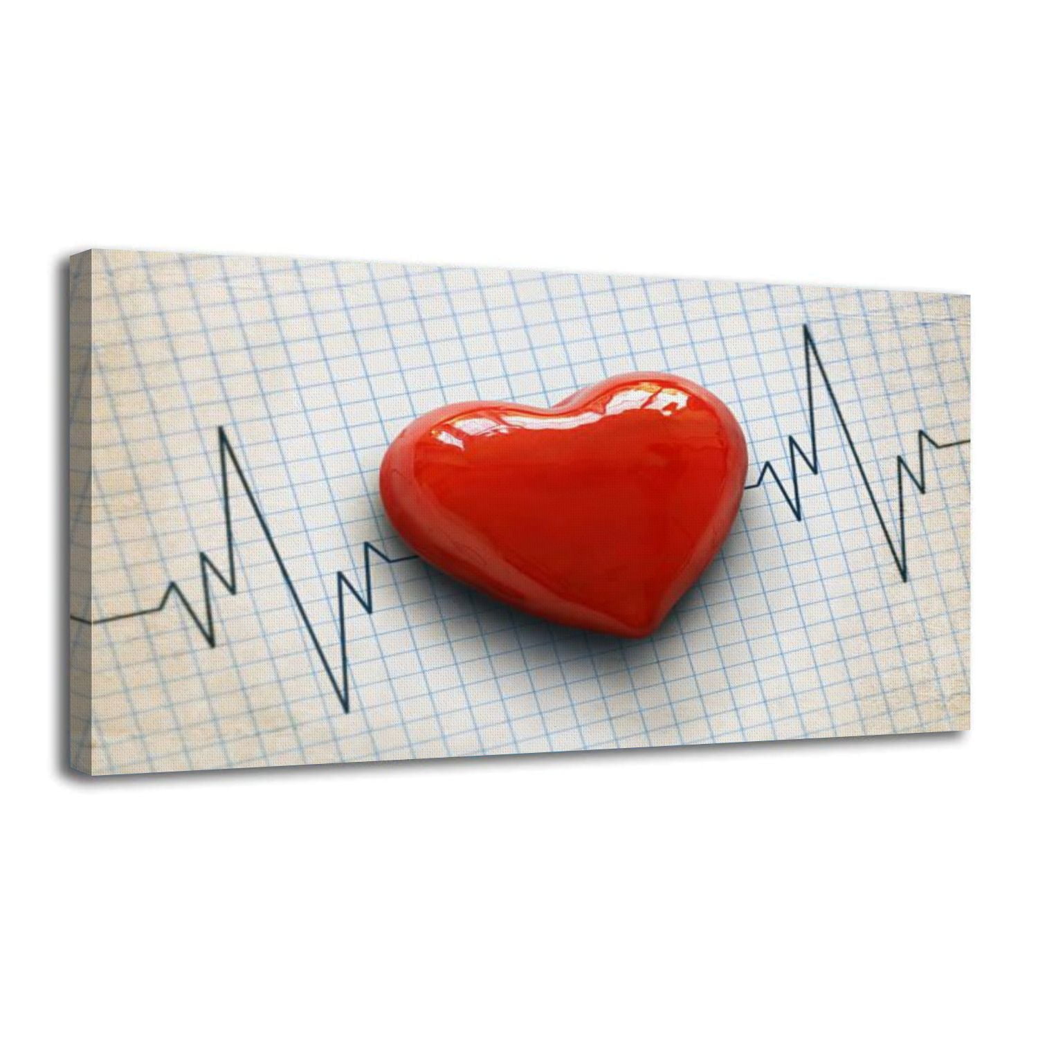 Canvas Wall Art cardiogram heart cardiology charts pictures Wall Decor ...