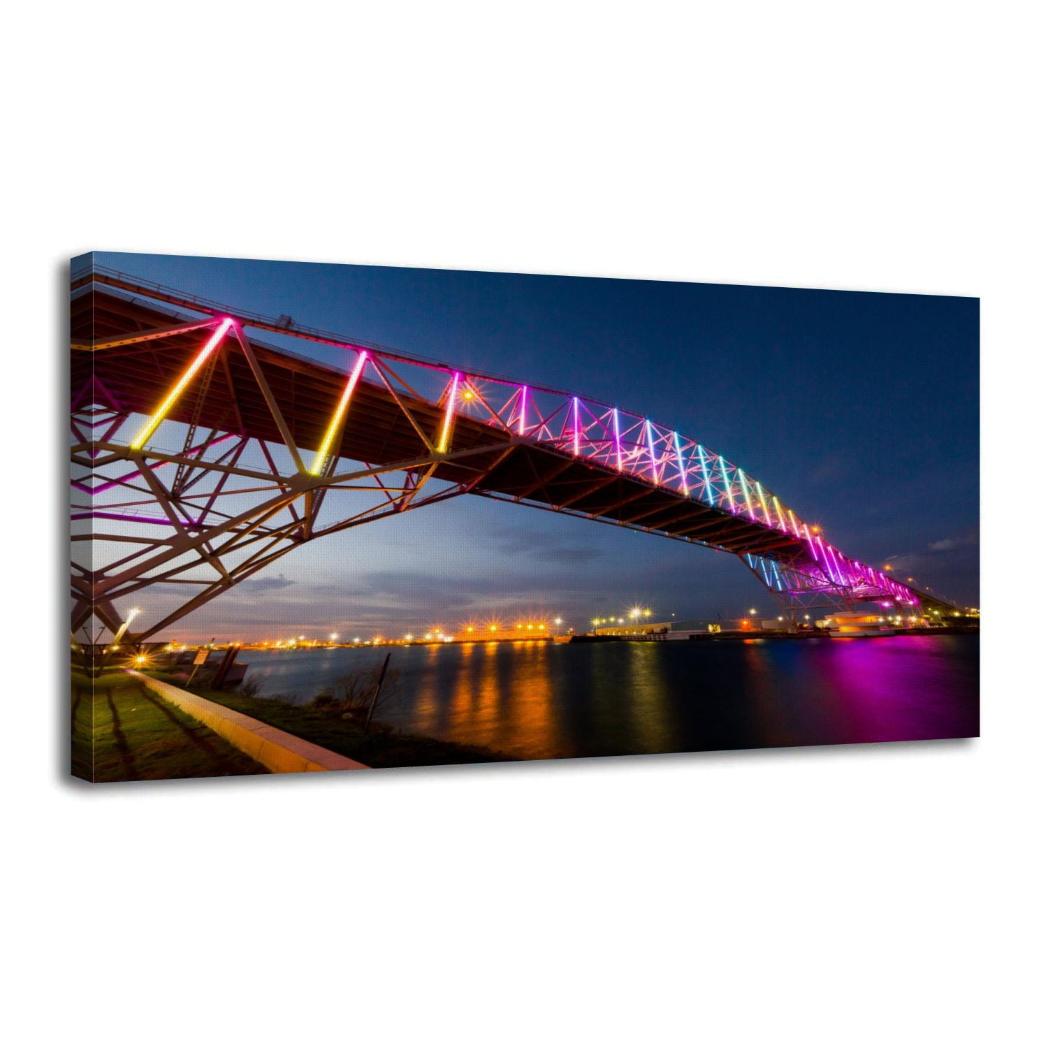 Canvas Wall Art corpus christi harbor bridge harbor famouss pictures Wall Decor for Living Room ...
