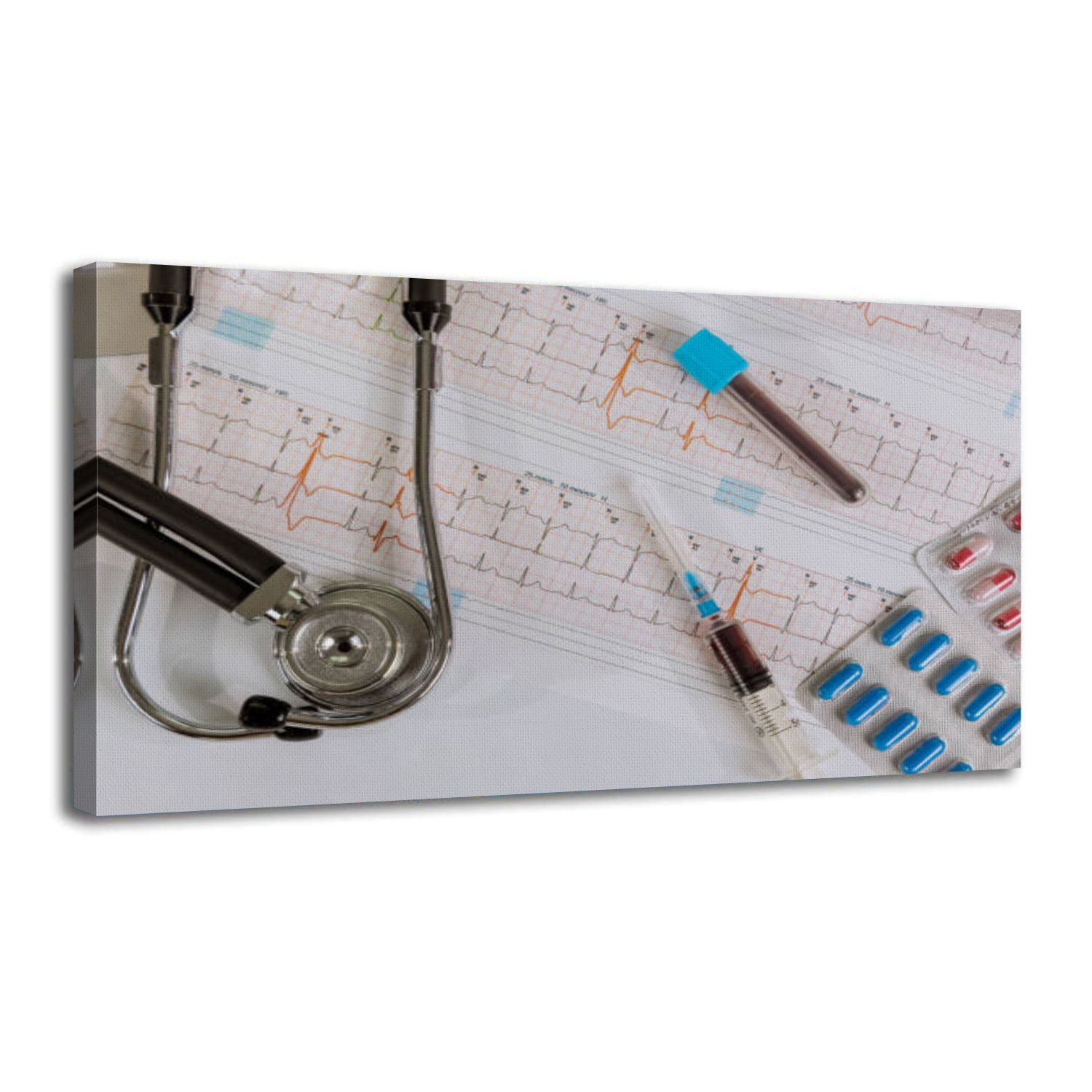 Canvas Wall Art doctor examines patient s cardiogram recommendsatment ...