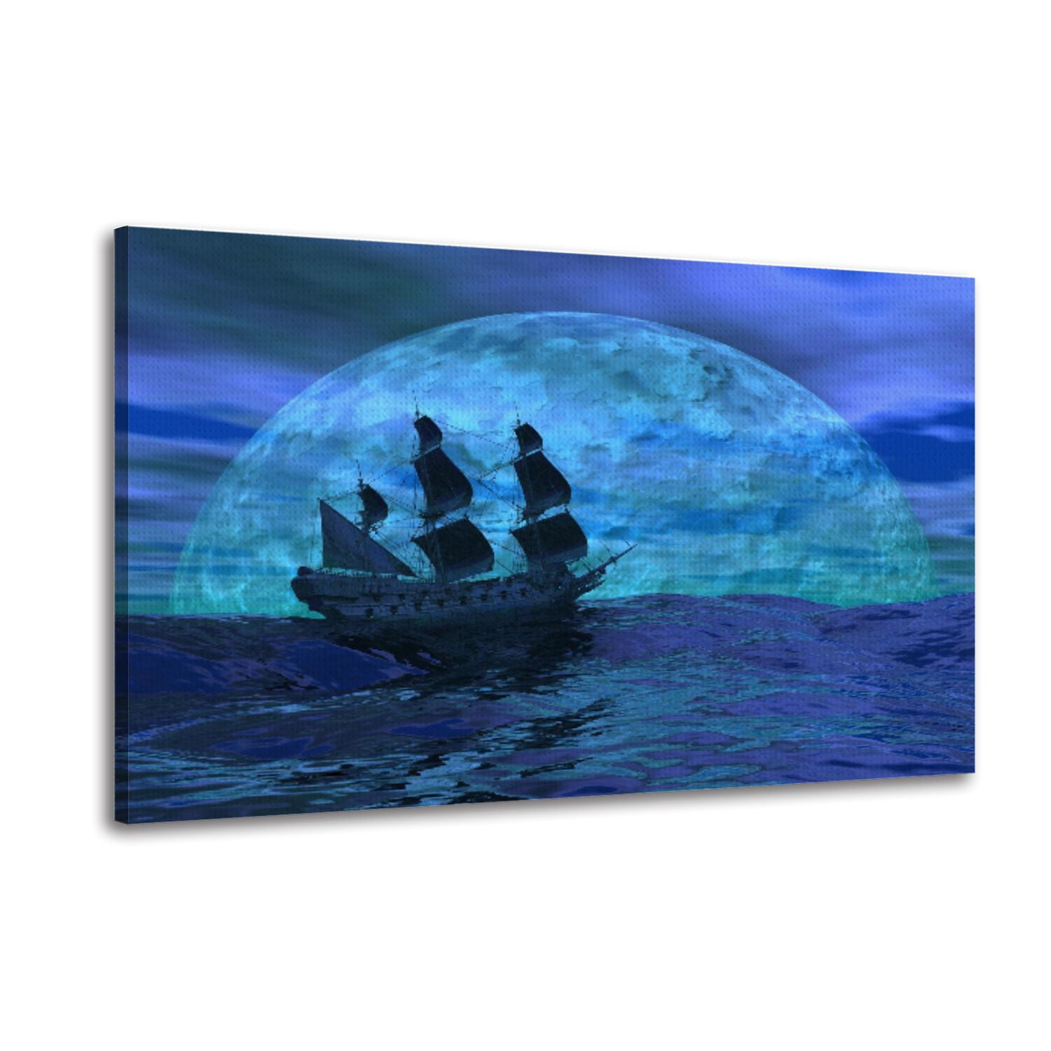 Canvas Wall Art dutchman boat floating ocean front very big full Wall ...