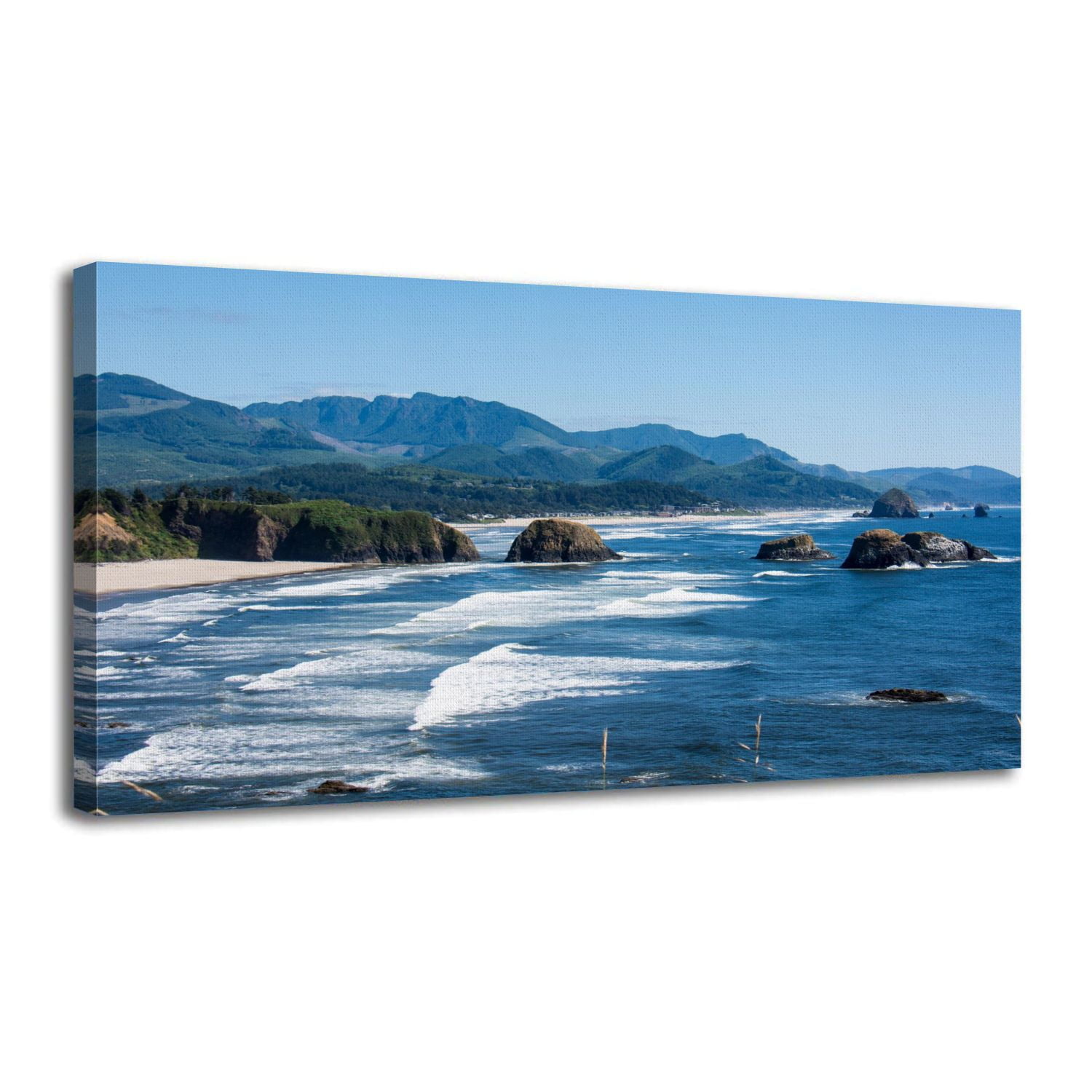 Canvas Wall Art ecola state park oregon sunny summer day american ...