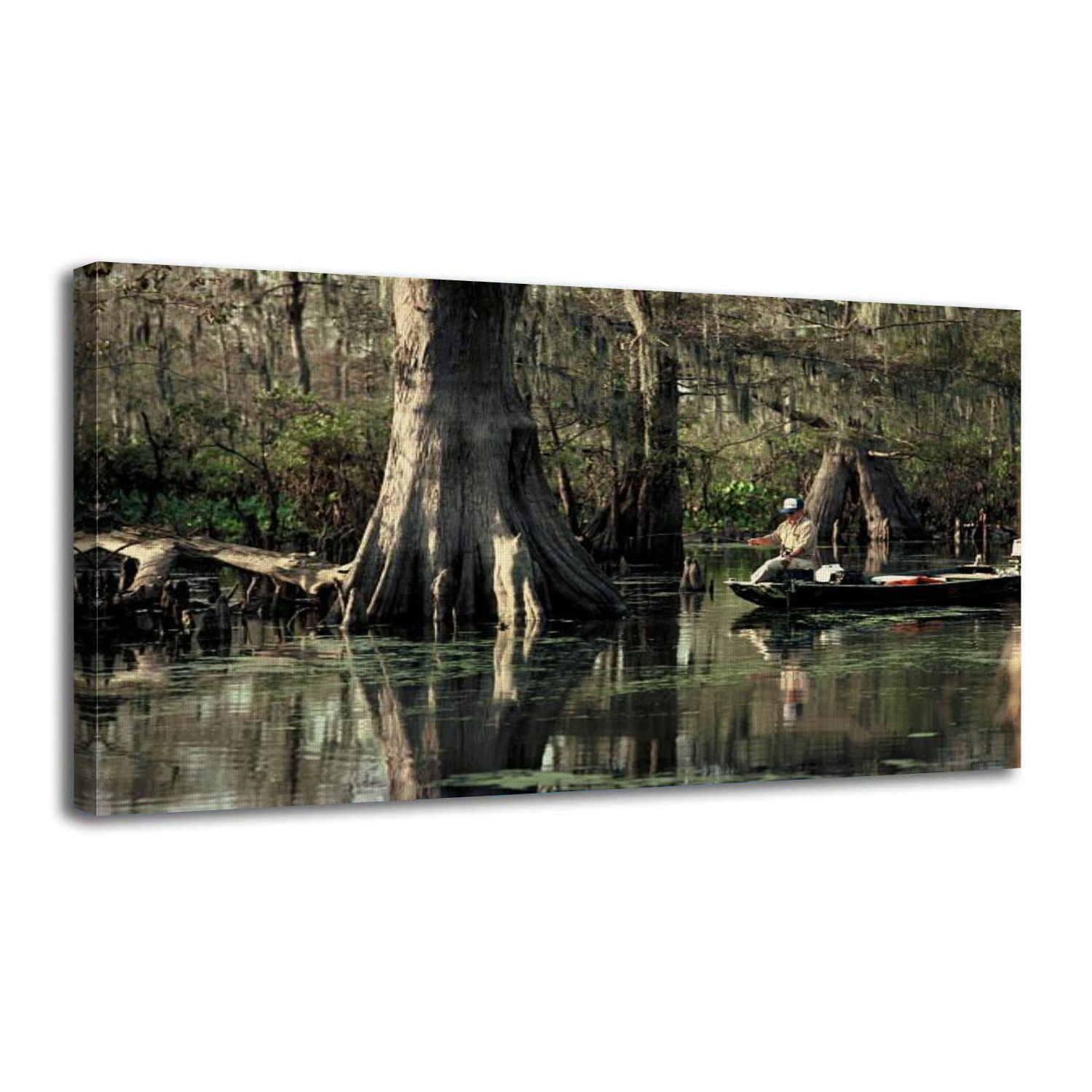 Canvas Wall Art fishing swamp wetlands pictures royalty photos Wall ...
