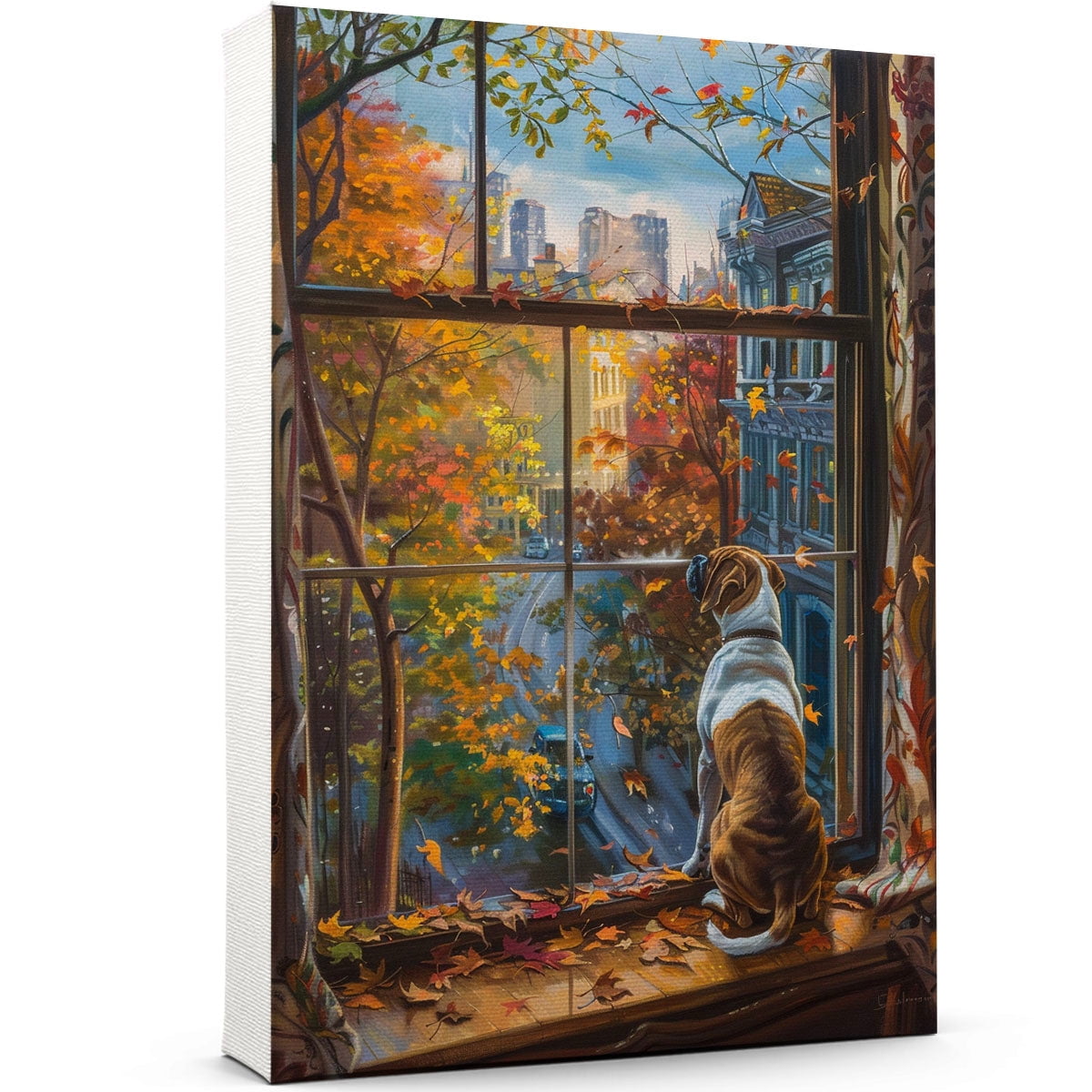 Canvas Wall Art for Living Room - Boxer Dog Poster Print Vintage Home ...