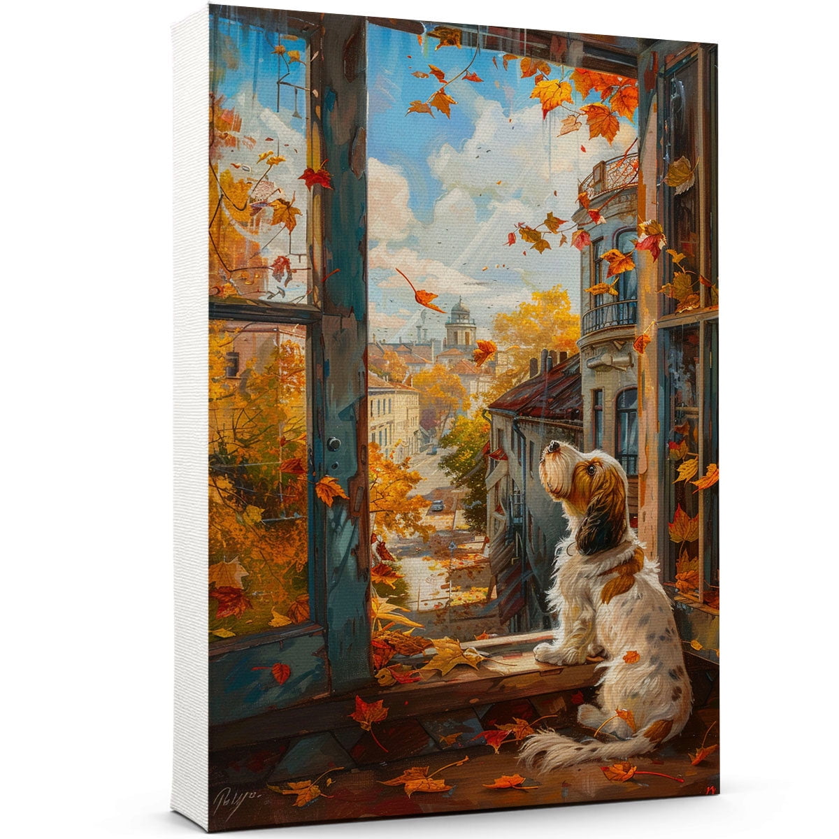 Canvas Wall Art for Living Room - Great Dane Dog Poster Print Vintage ...